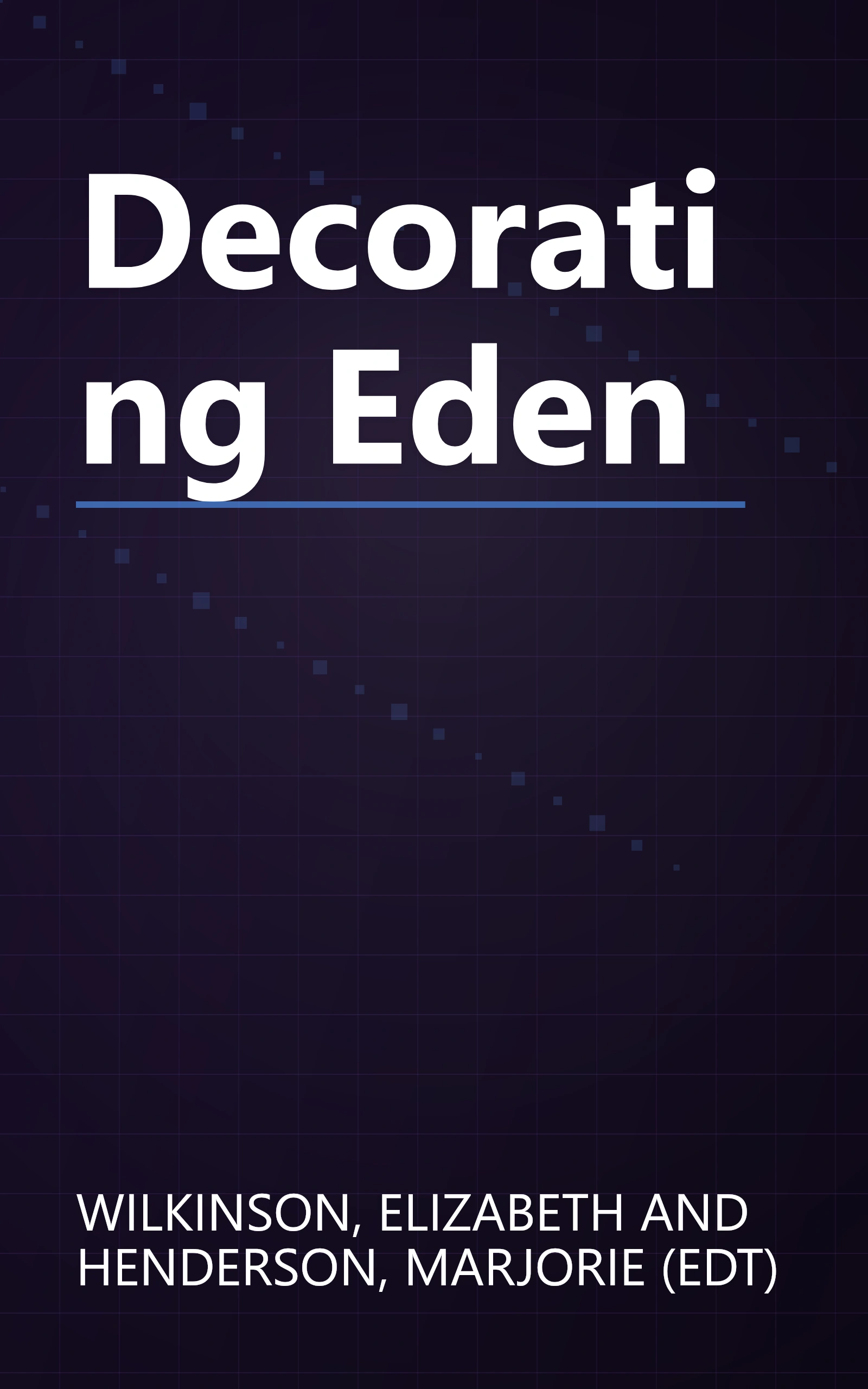Decorating Eden book cover