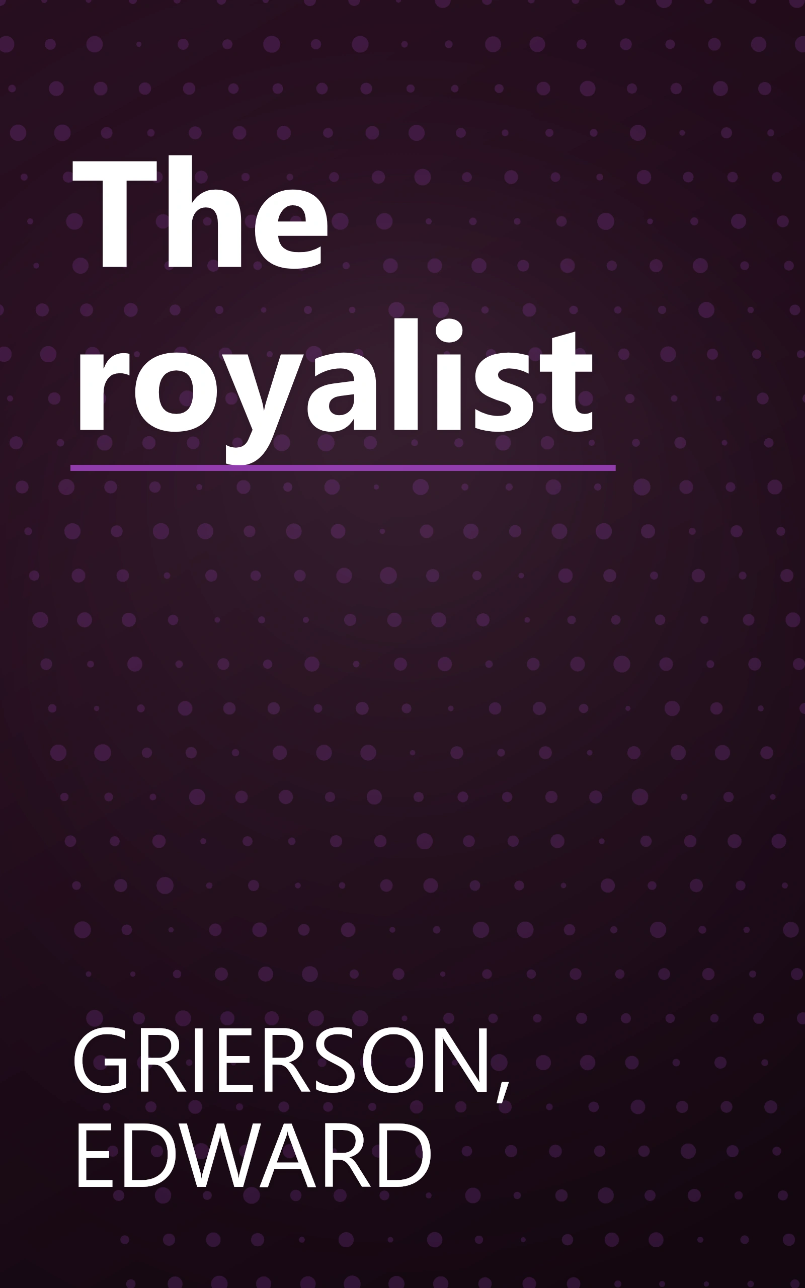 The royalist book cover