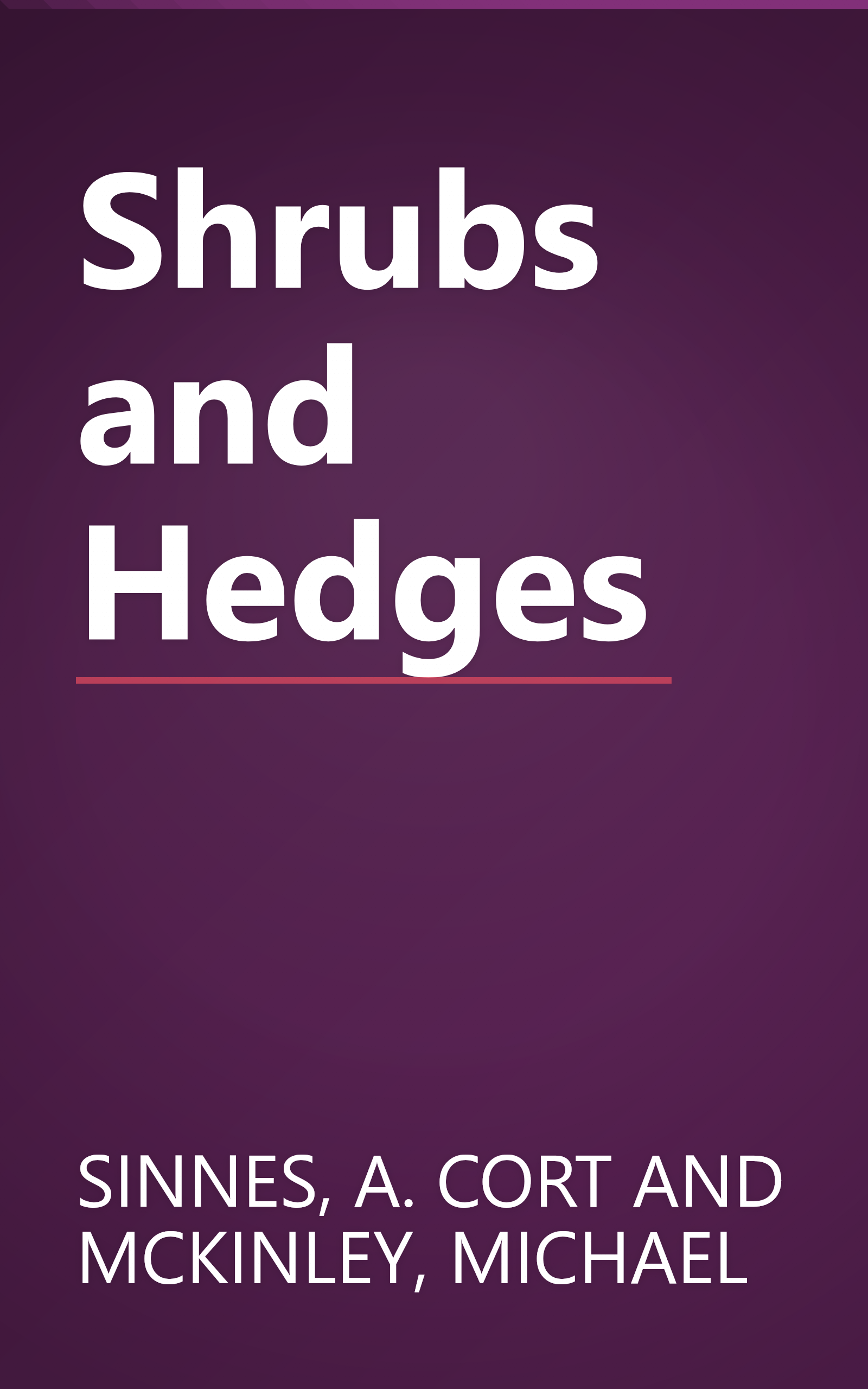 Shrubs and Hedges book cover