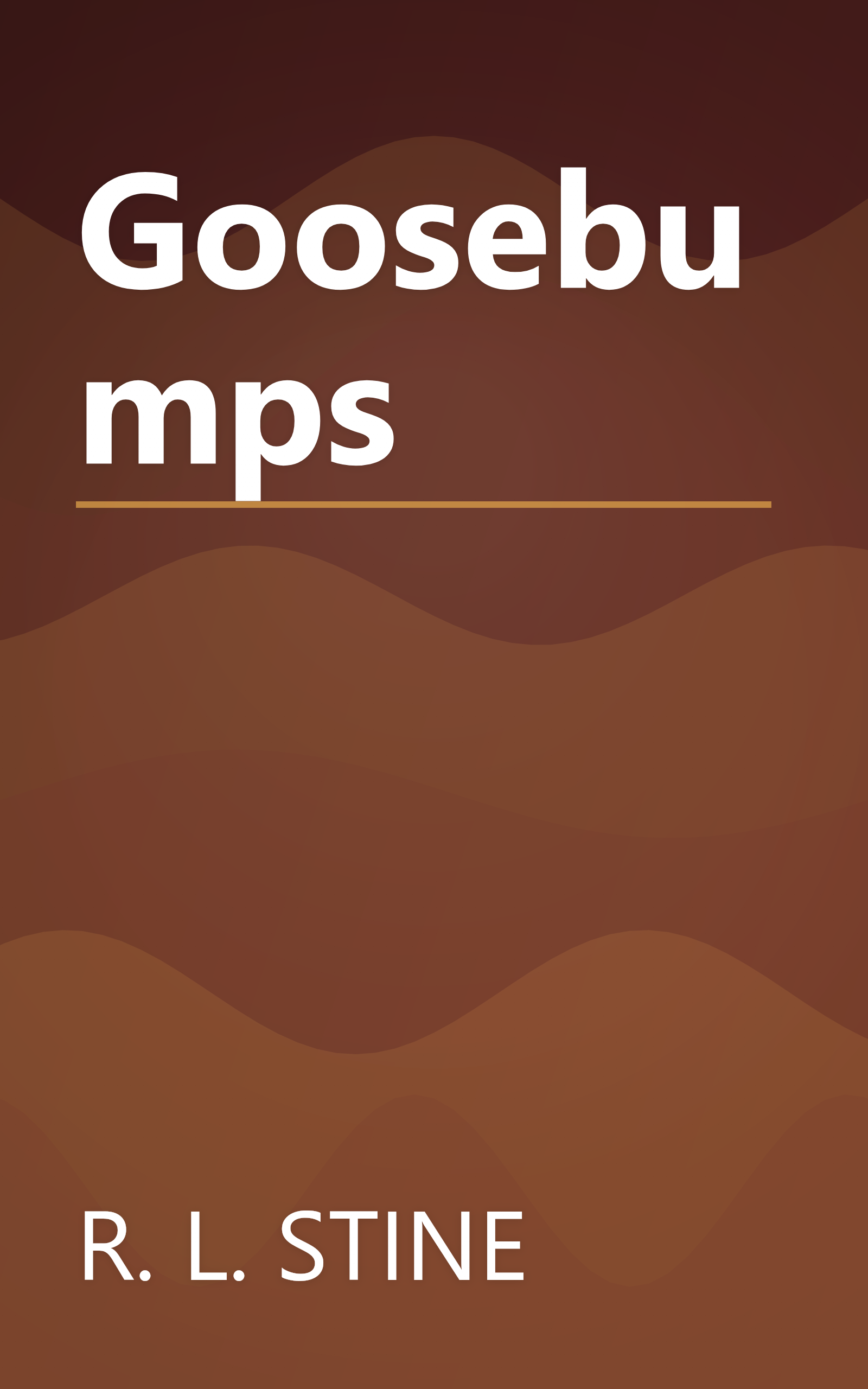 Goosebumps book cover