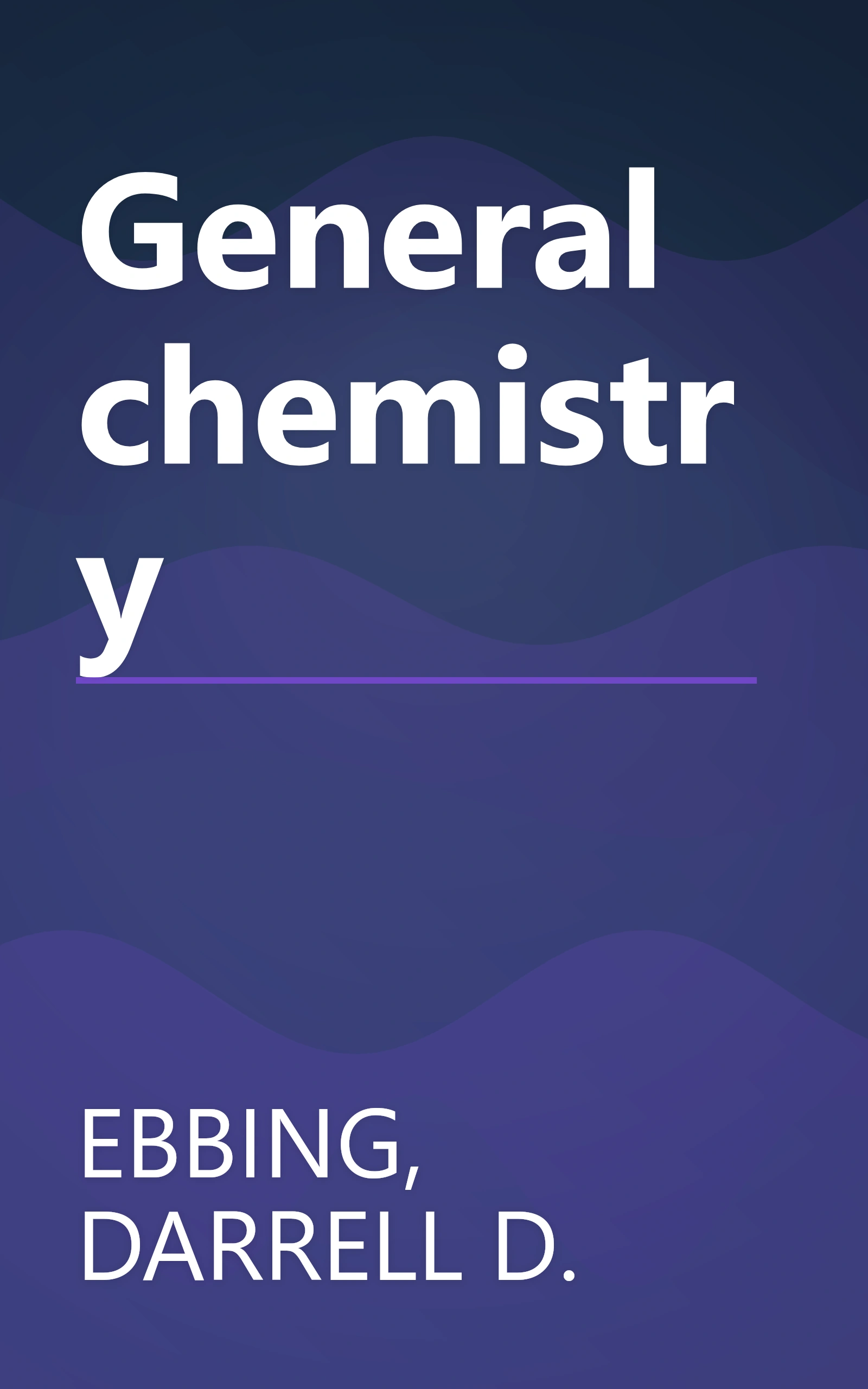 General chemistry book cover