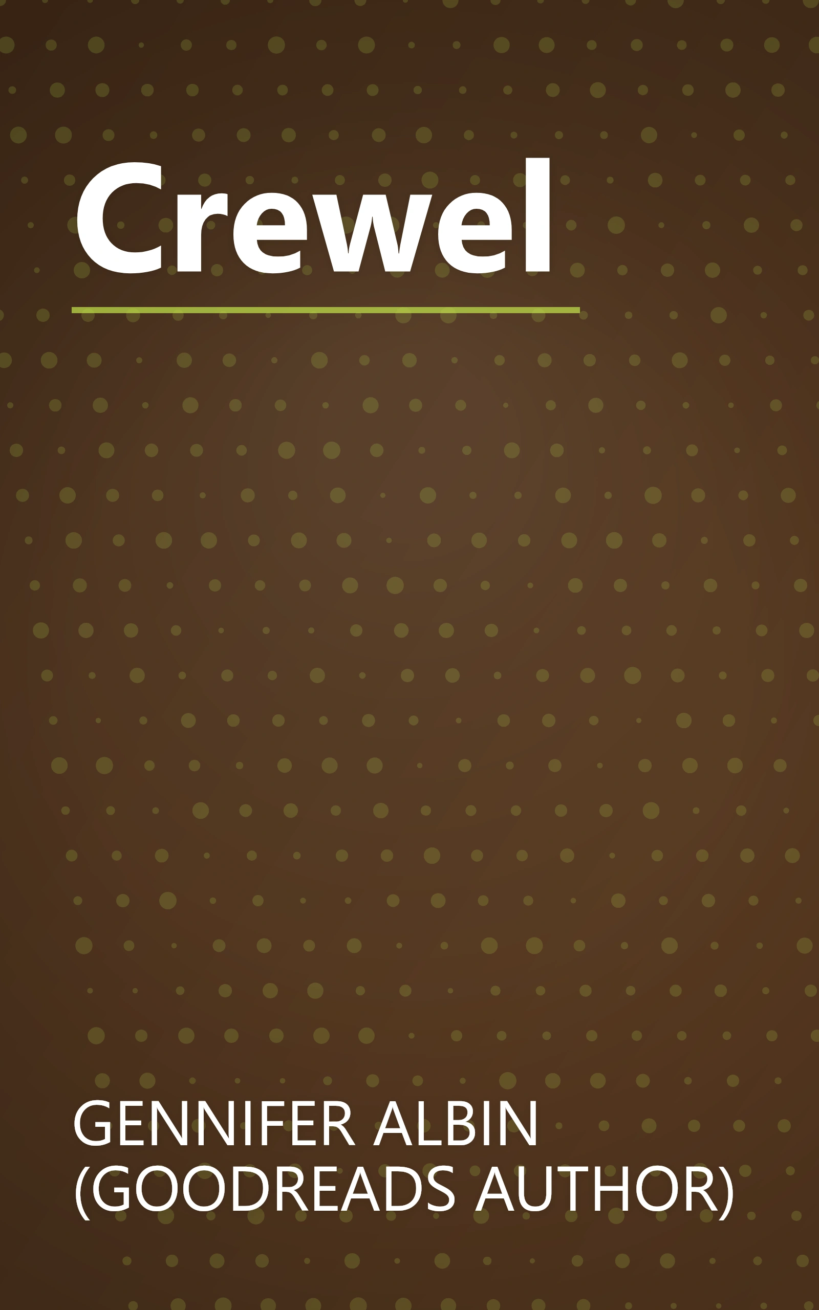 Crewel book cover