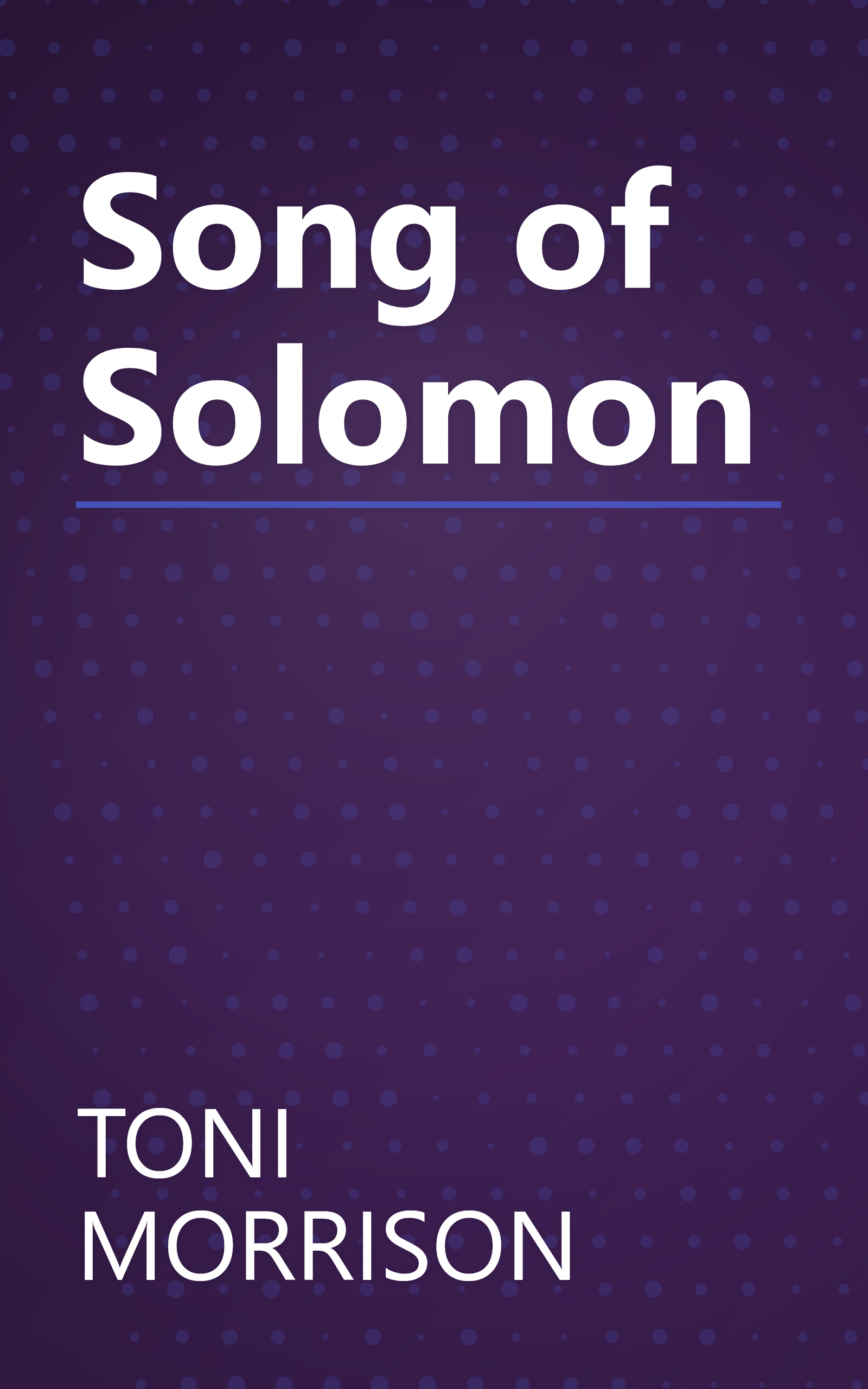 Song of Solomon book cover