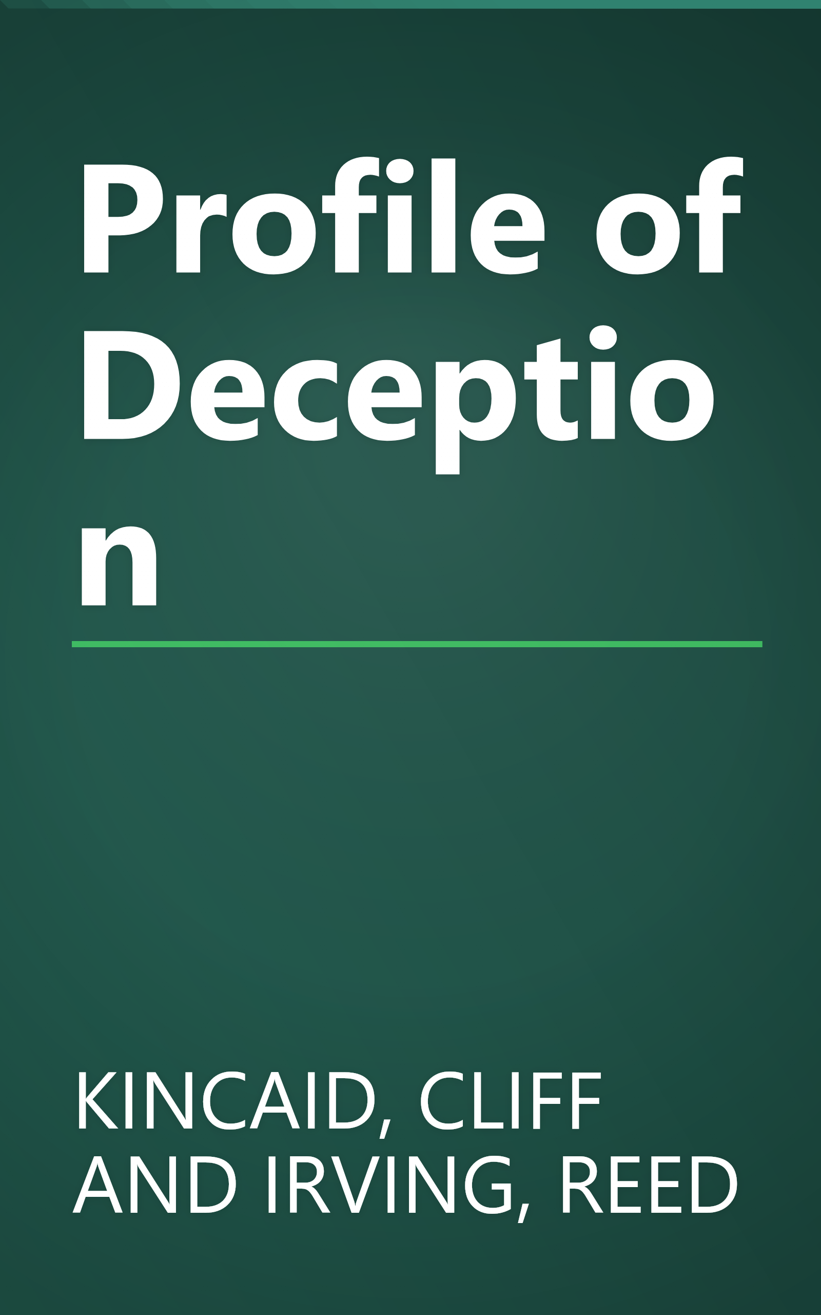 Profile of Deception book cover