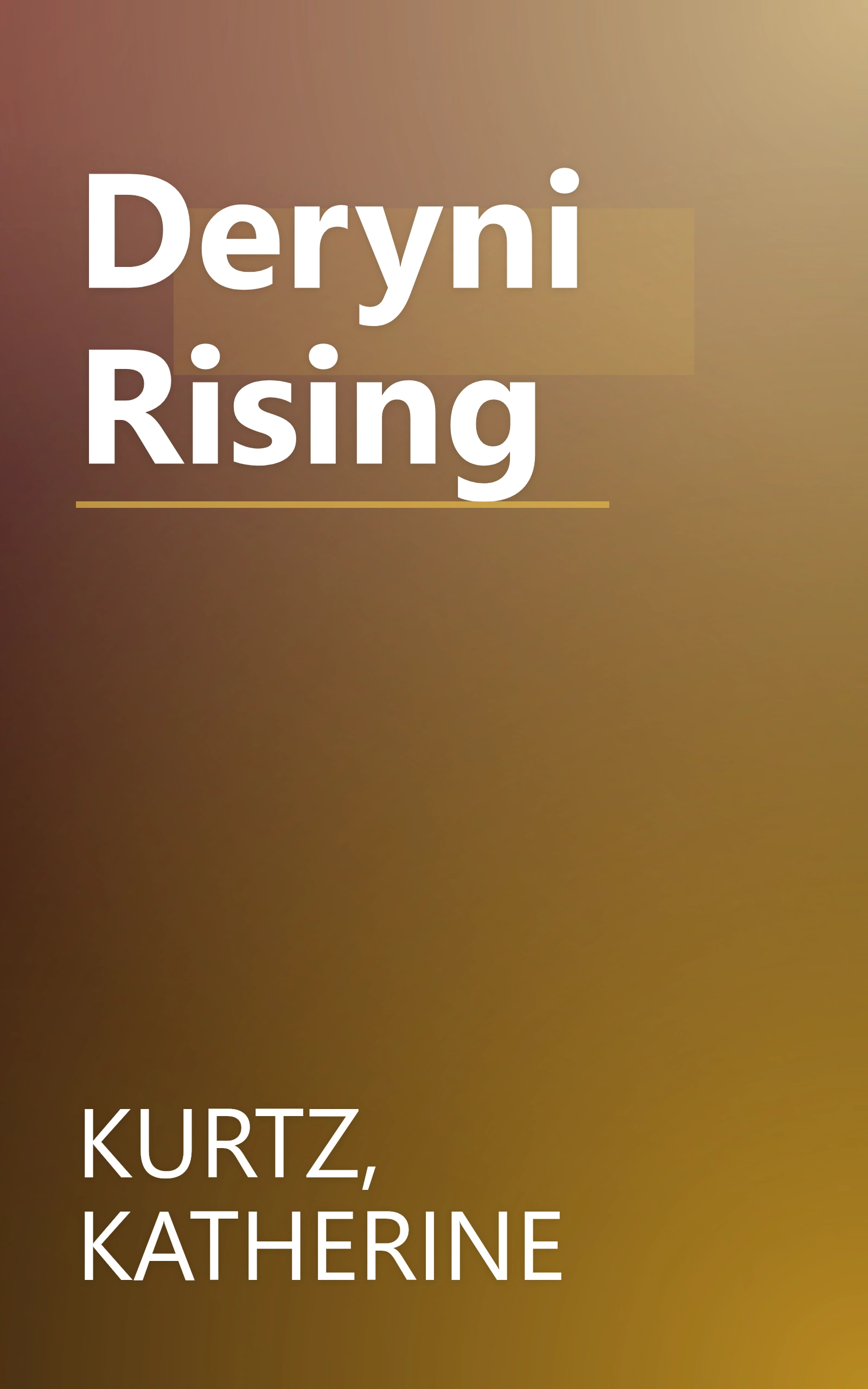 Deryni Rising book cover