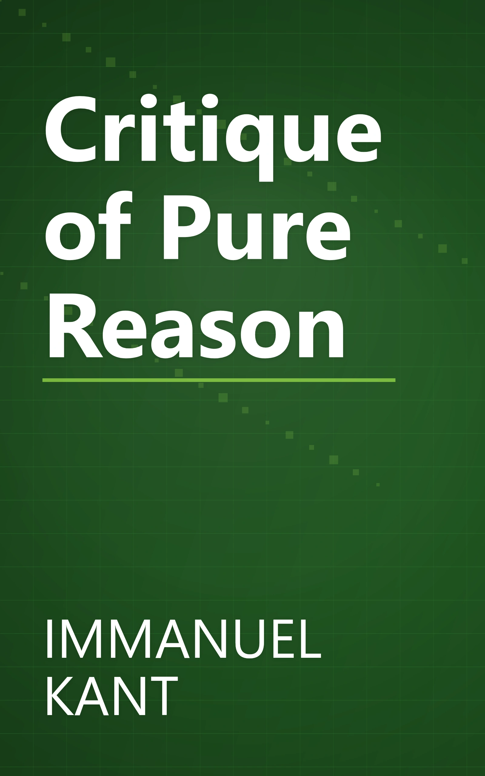 Critique of Pure Reason book cover