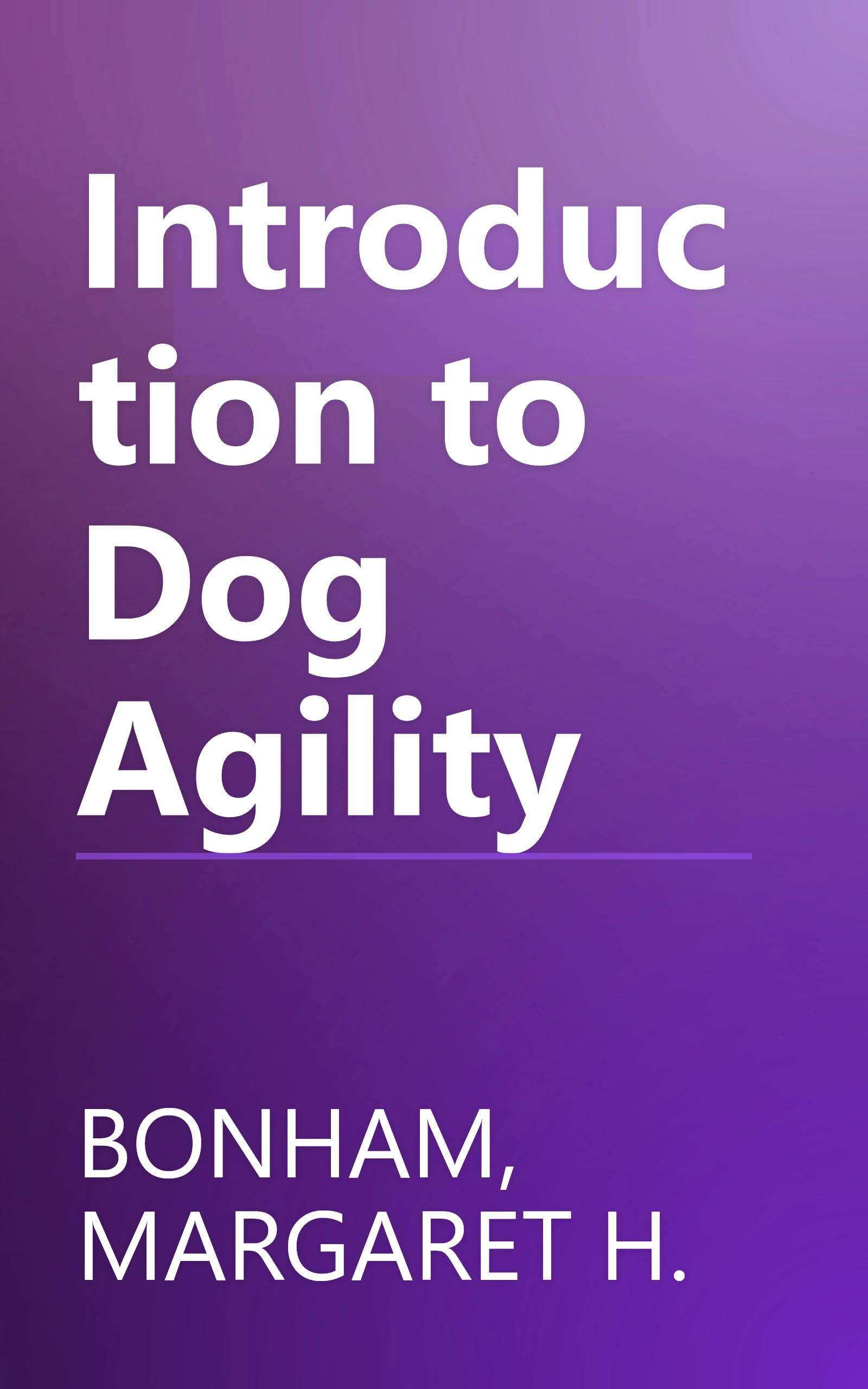 Introduction to Dog Agility book cover