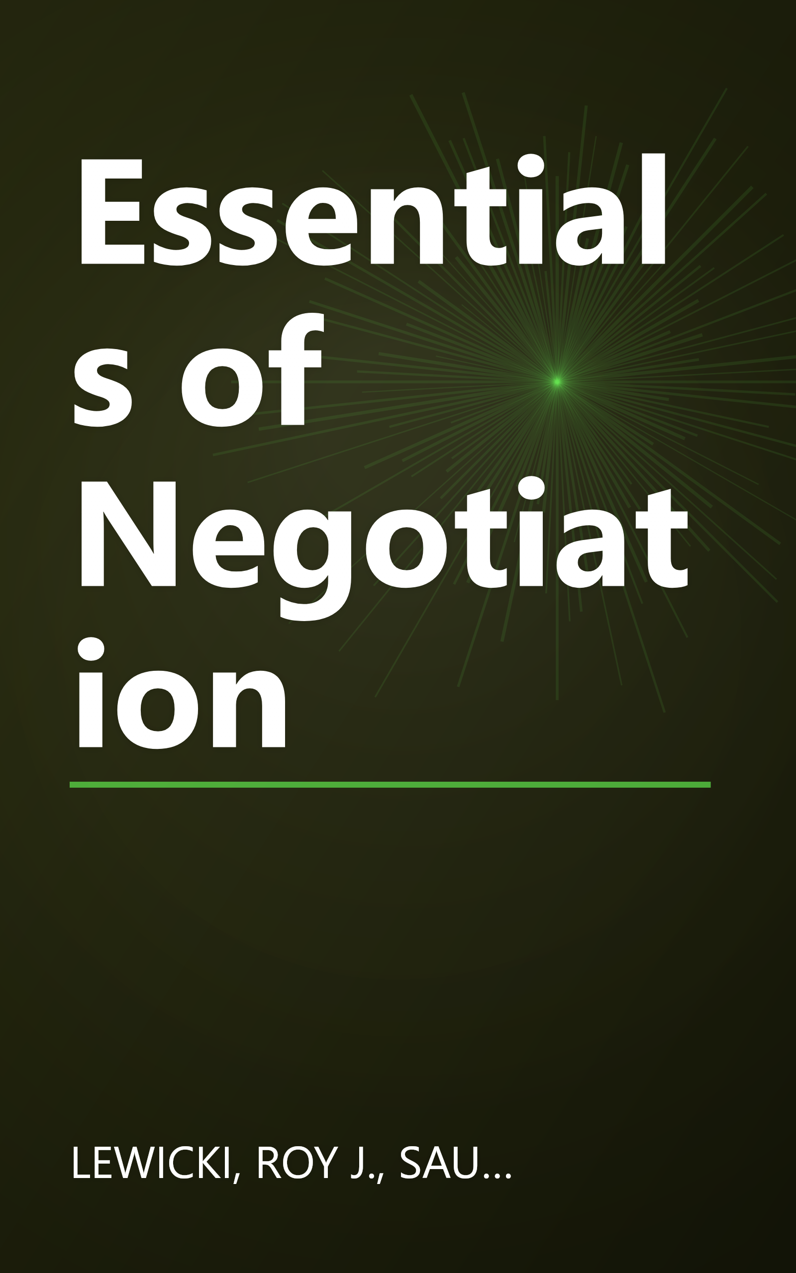 Essentials of Negotiation book cover