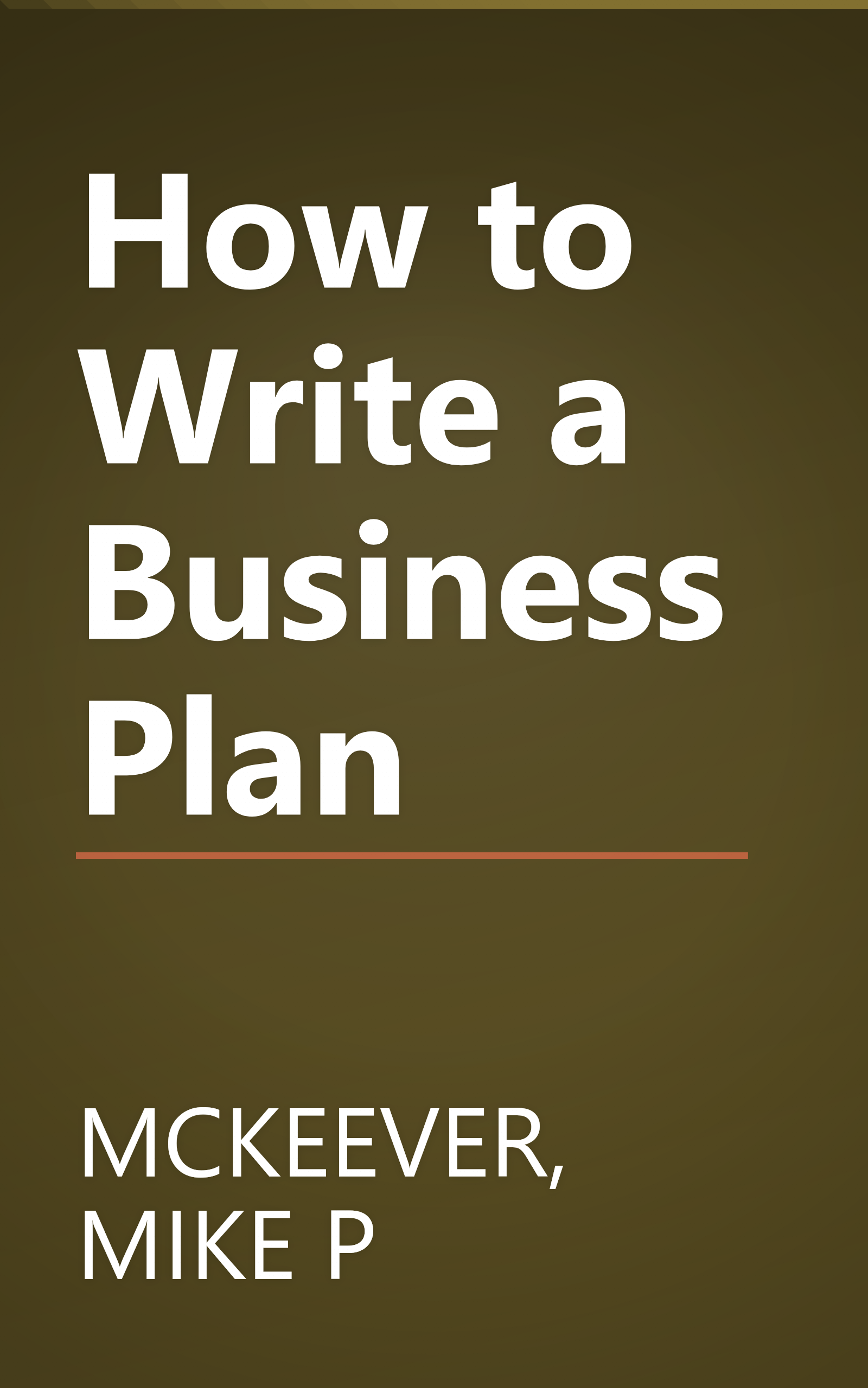 How to Write a Business Plan book cover