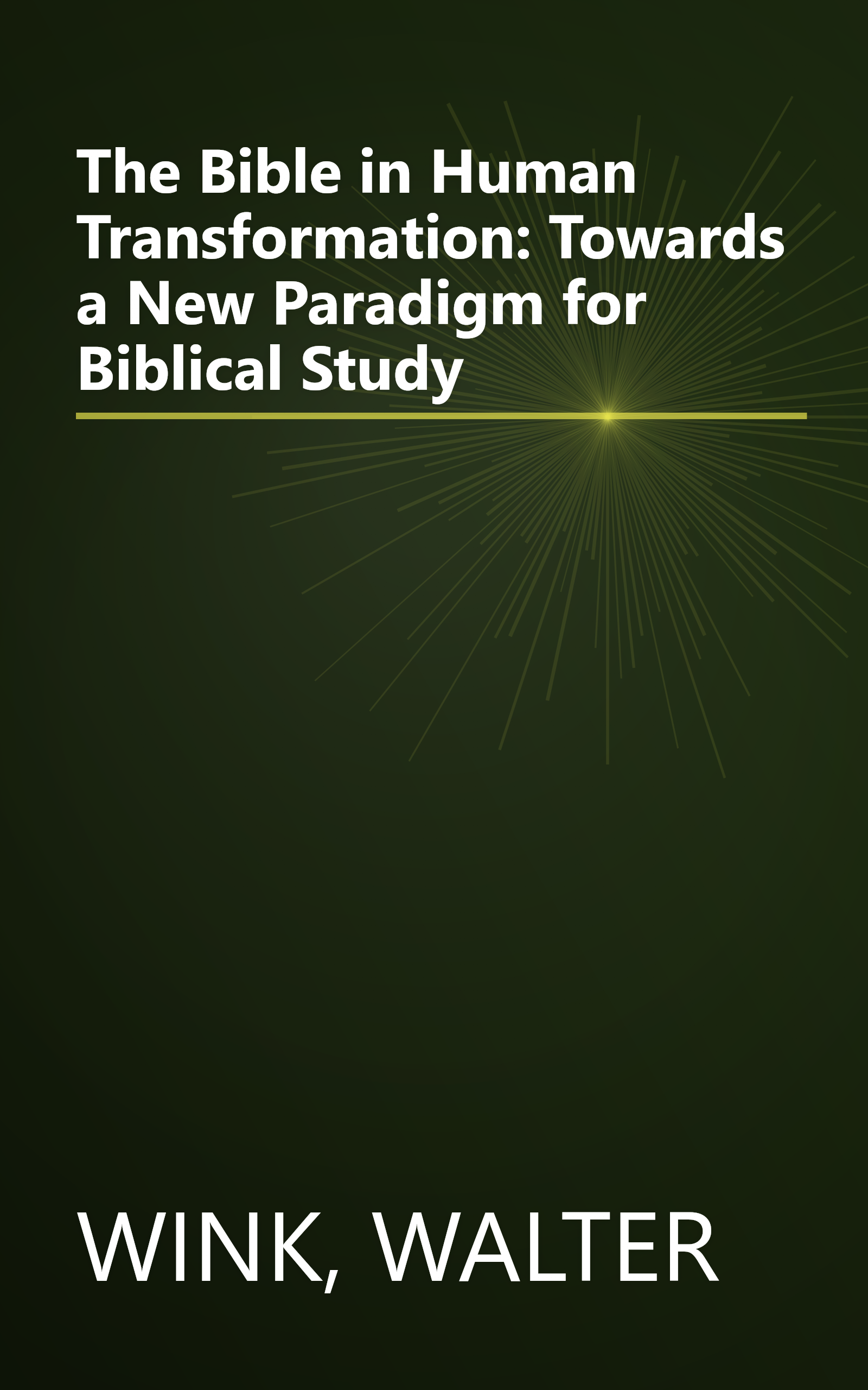 The Bible in Human Transformation: Towards a New Paradigm for Biblical Study book cover
