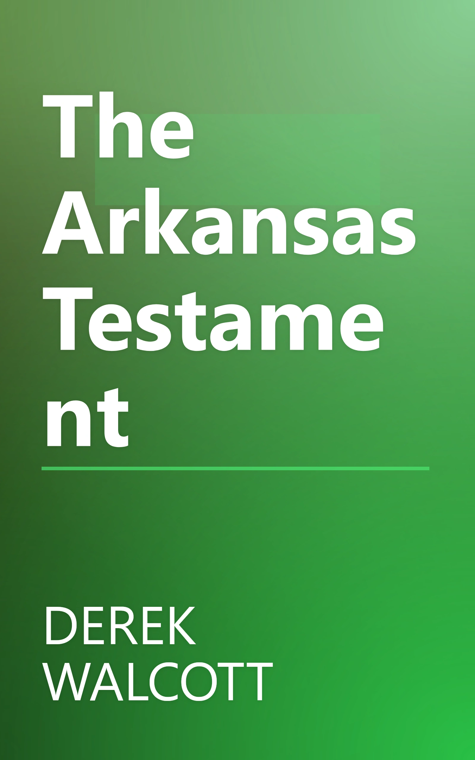 The Arkansas Testament book cover