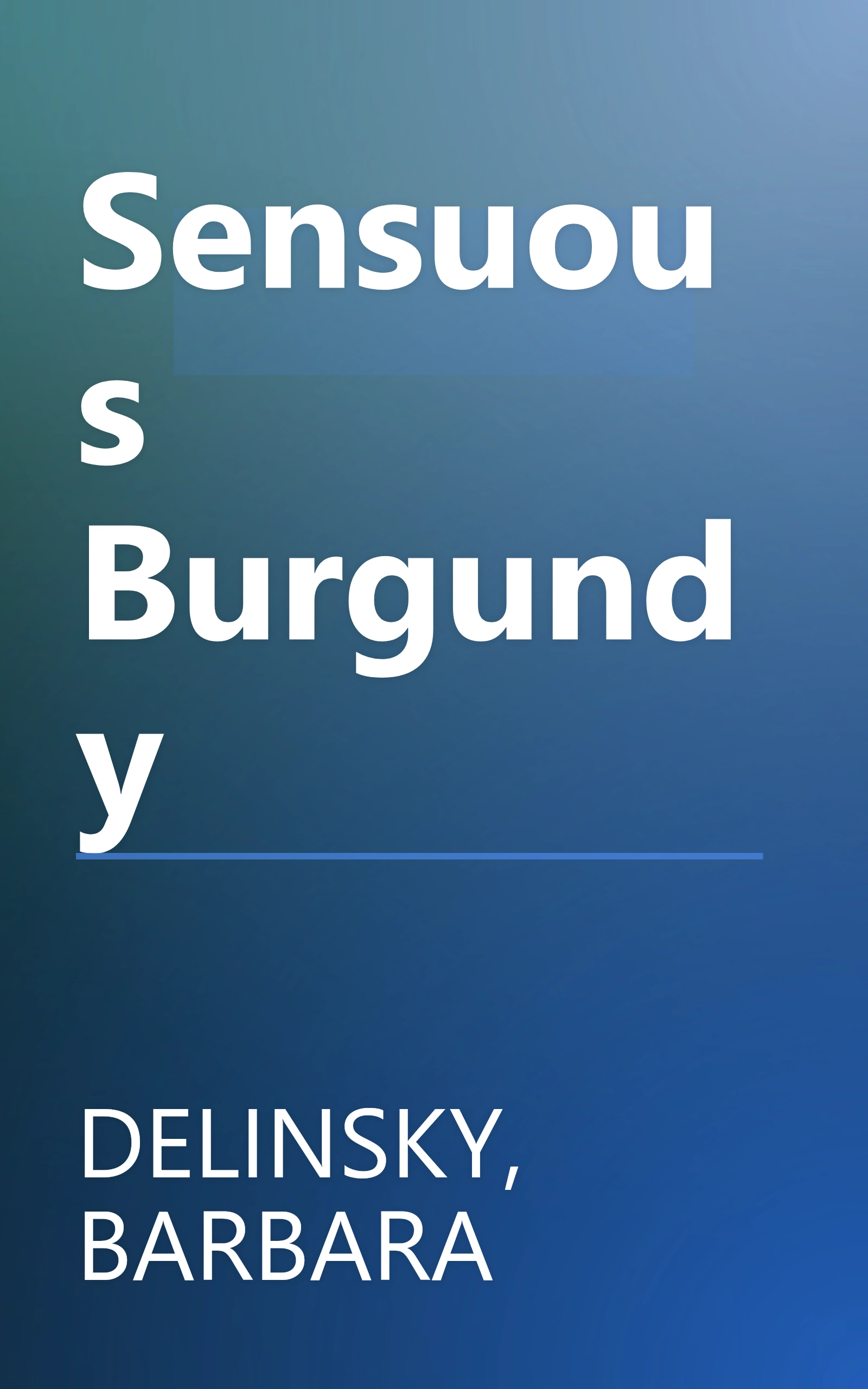 Sensuous Burgundy book cover