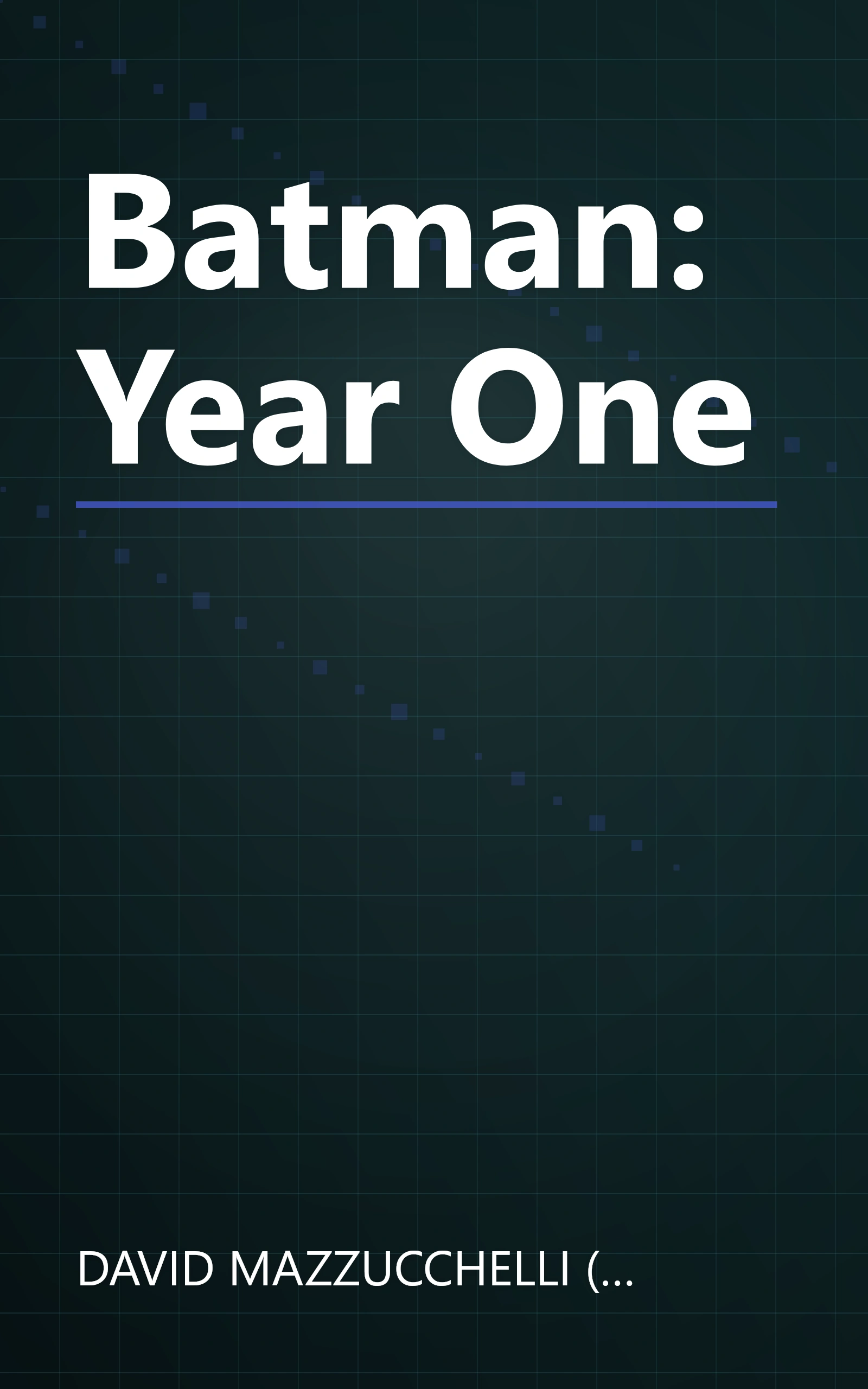 Batman: Year One book cover