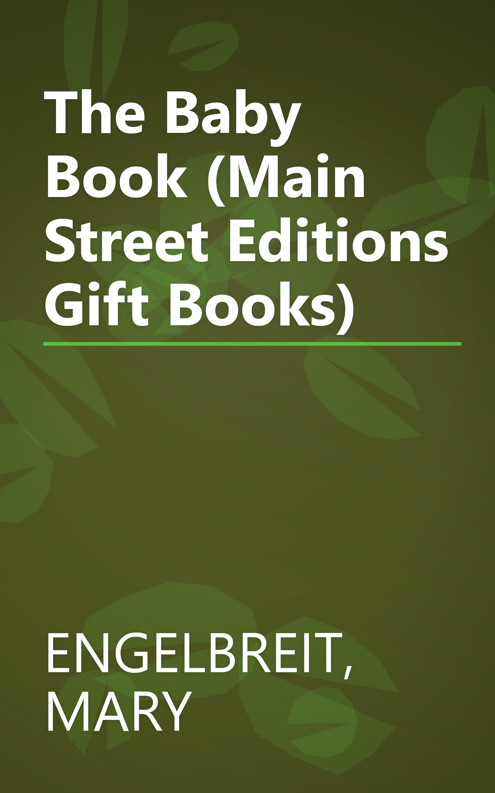 The Baby Book (Main Street Editions Gift Books) book cover