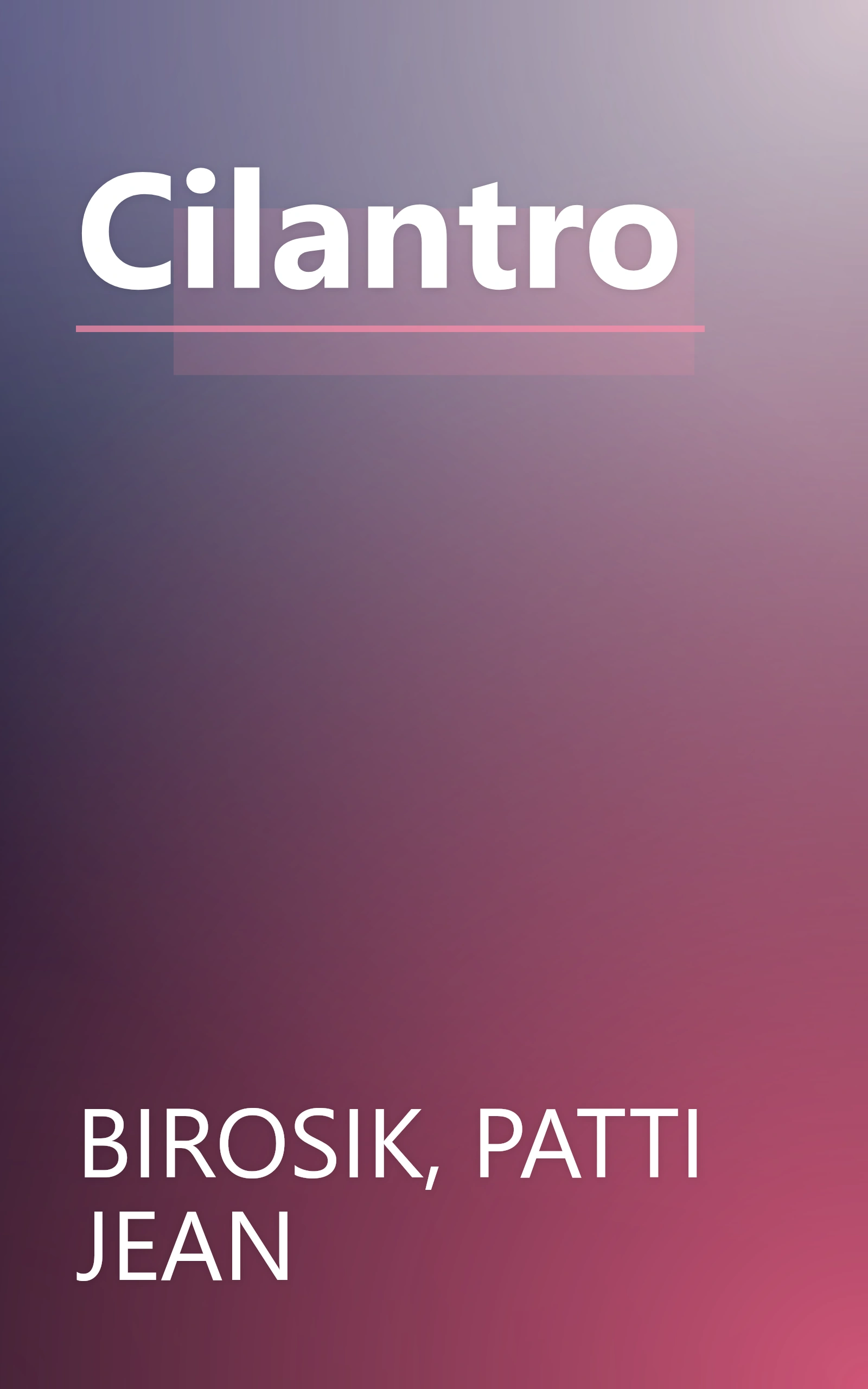 Cilantro book cover