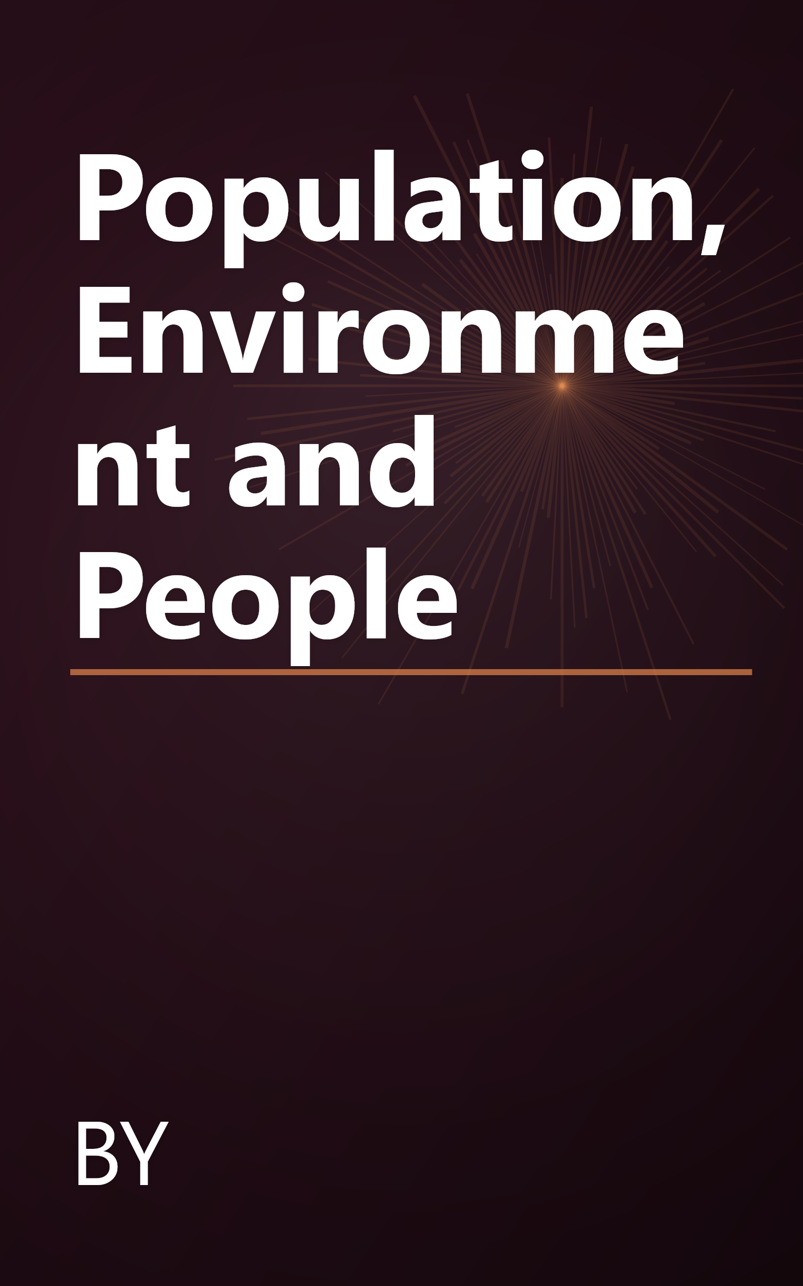 Population, Environment and People book cover