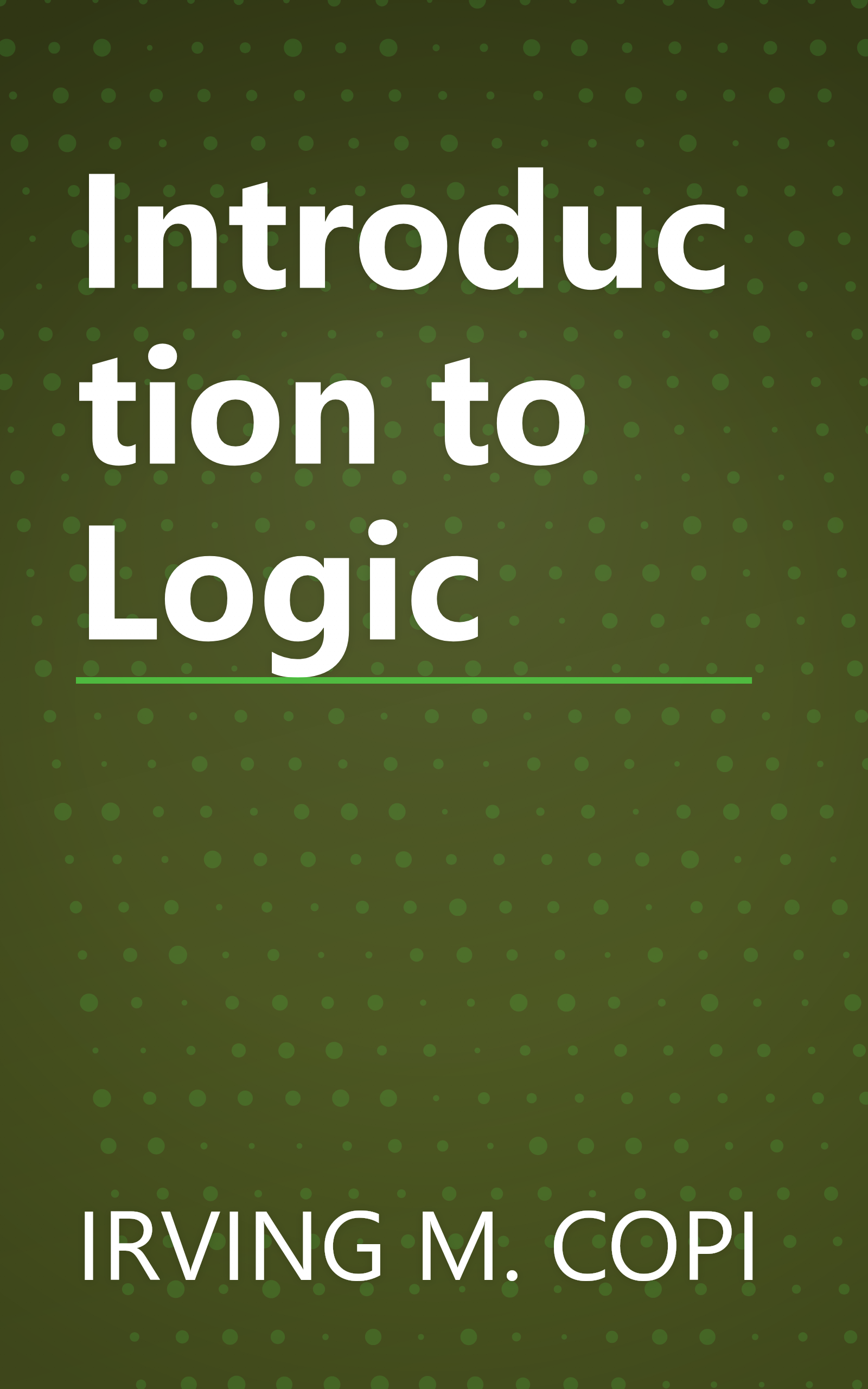 Introduction to Logic book cover