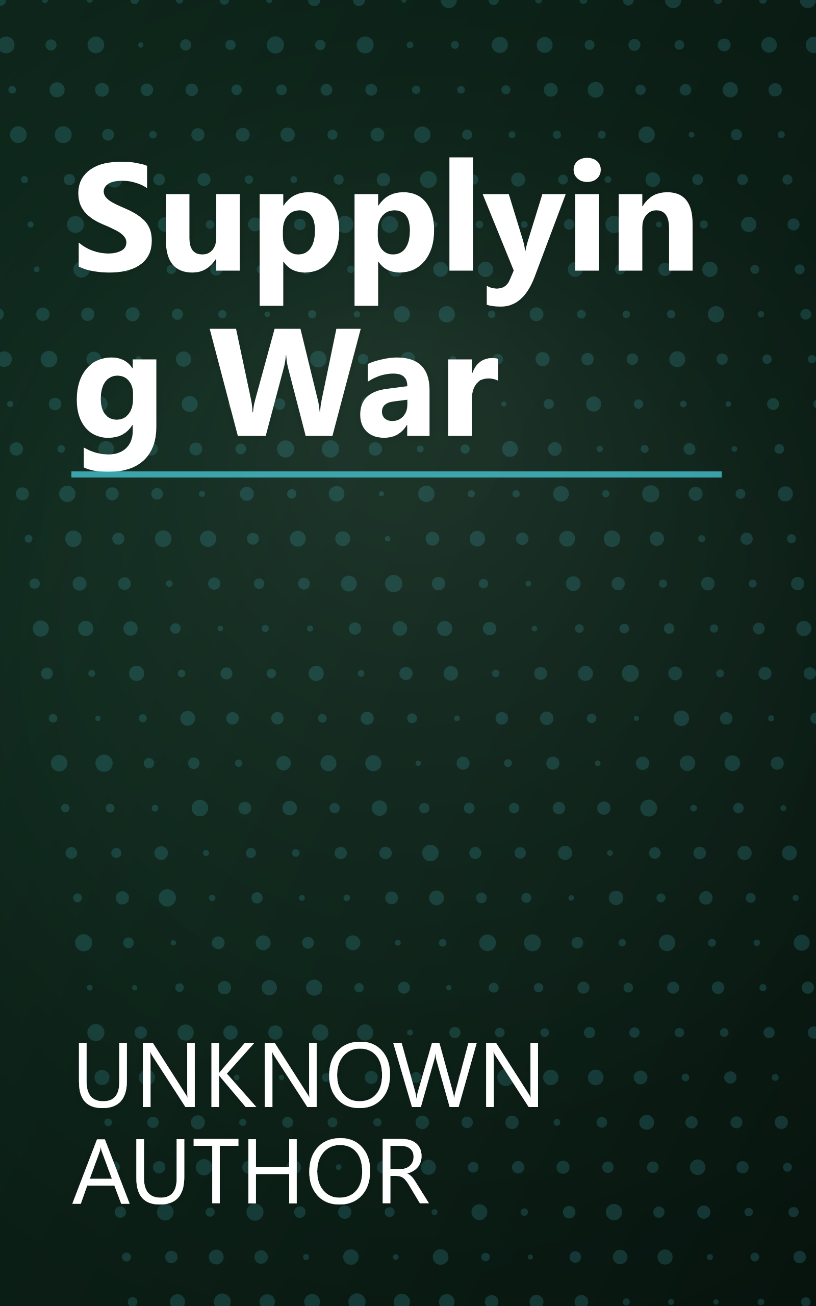 Supplying War book cover