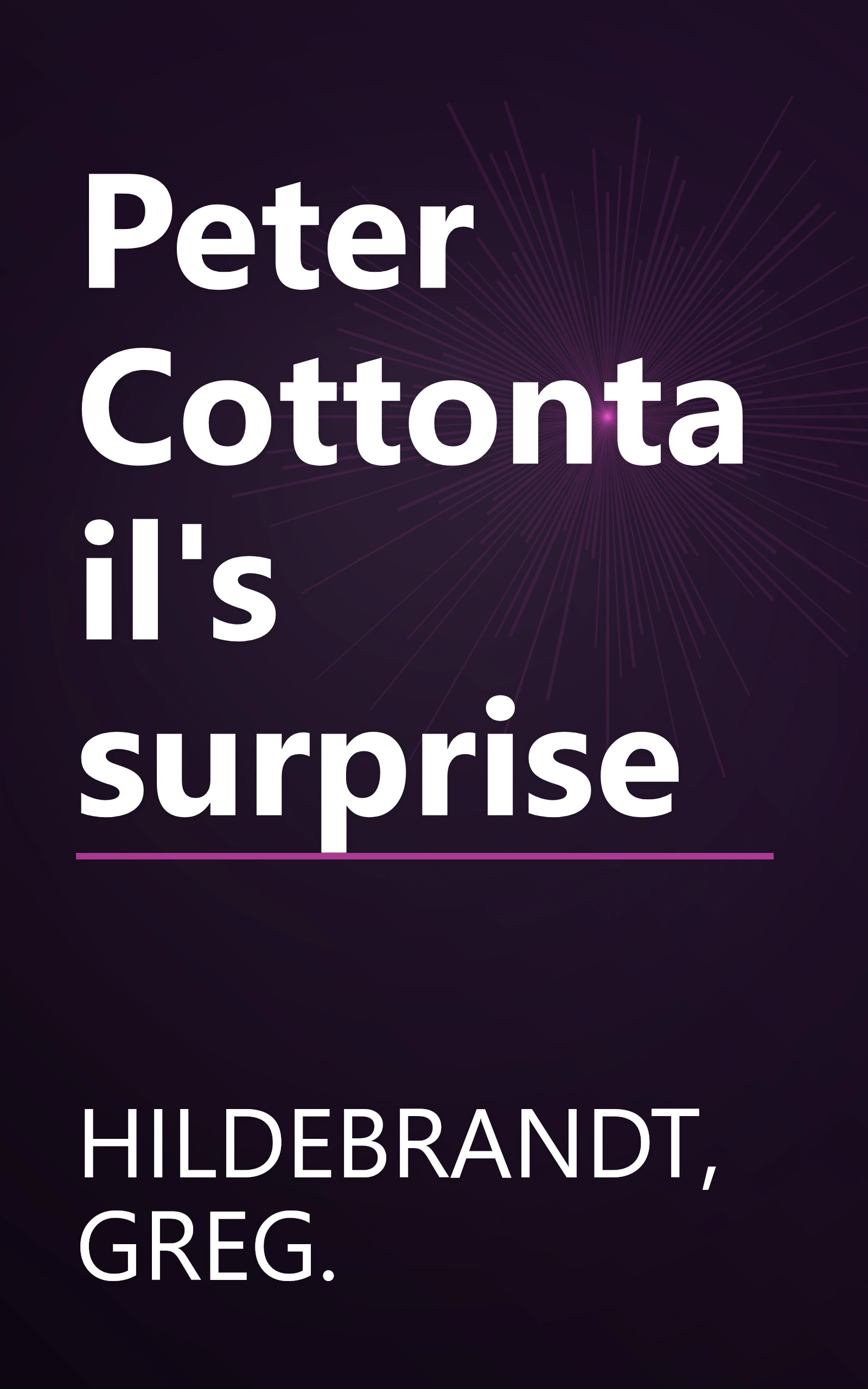 Peter Cottontail's surprise book cover