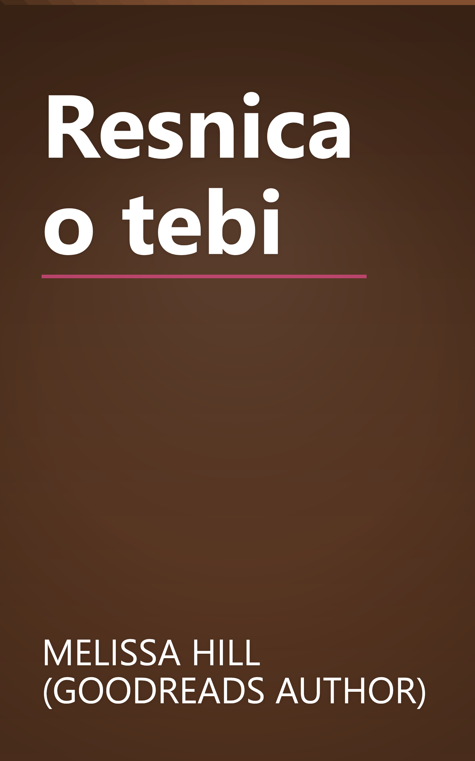 Resnica o tebi book cover