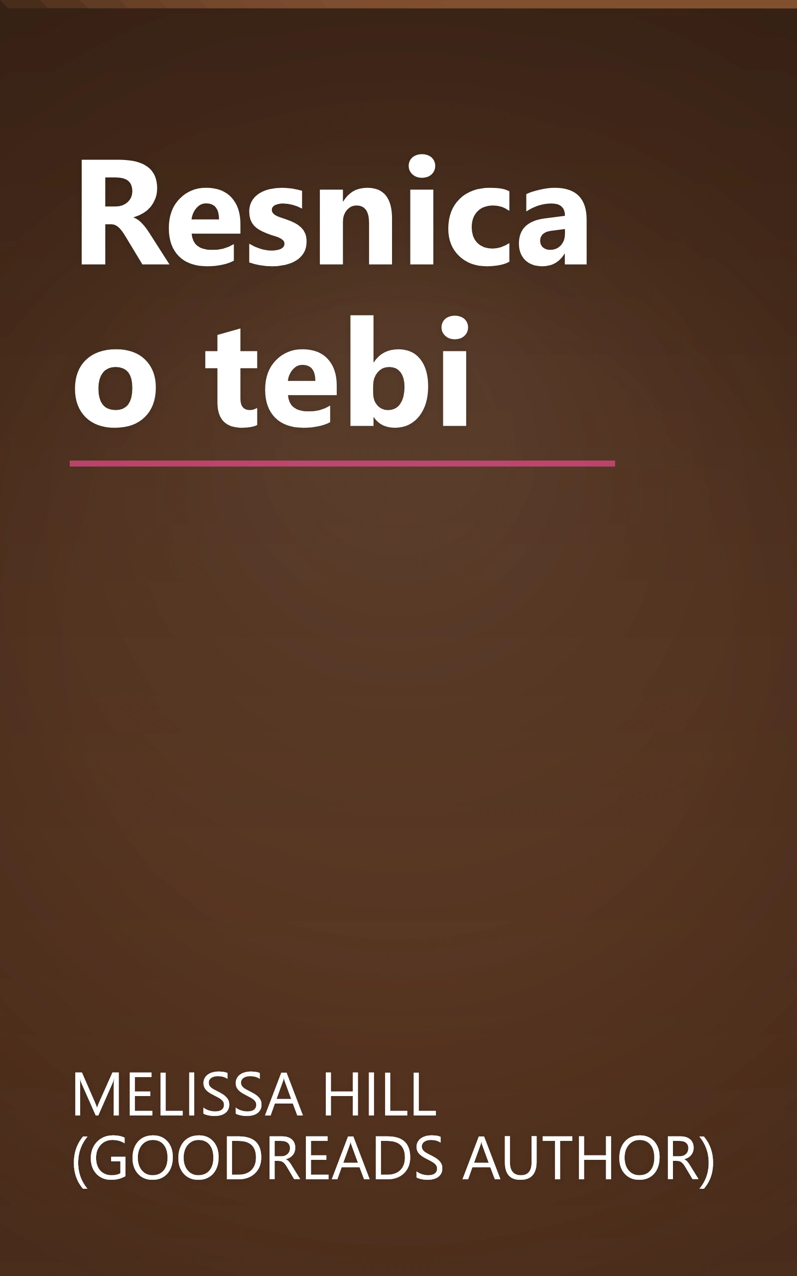 Resnica o tebi book cover