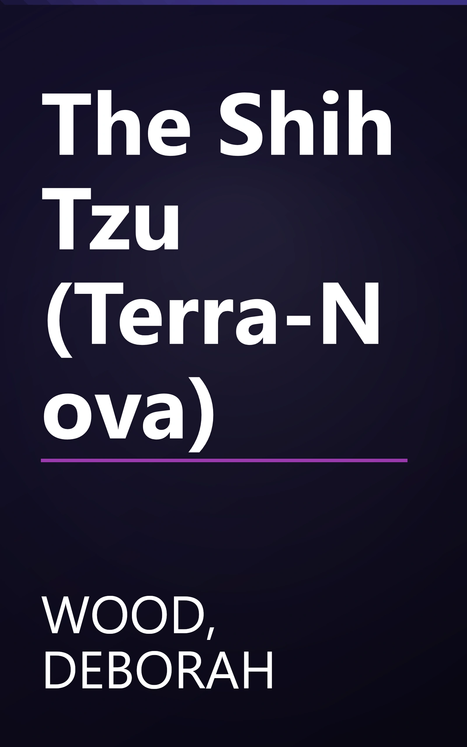 The Shih Tzu (Terra-Nova) book cover