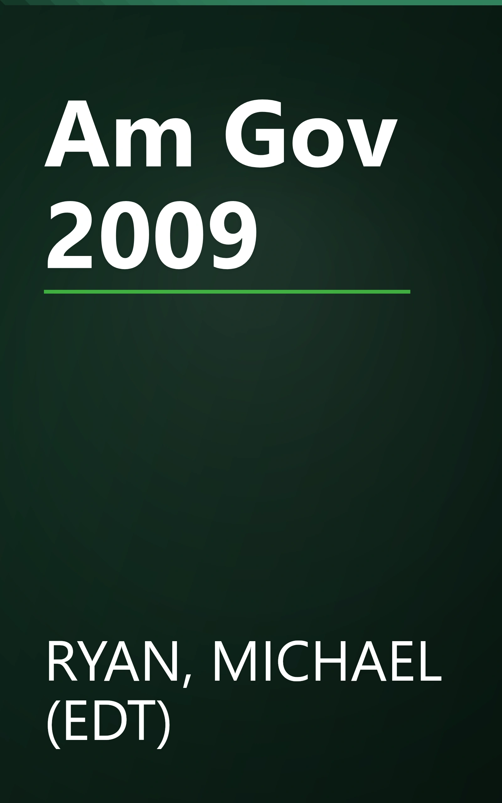 Am Gov 2009 book cover