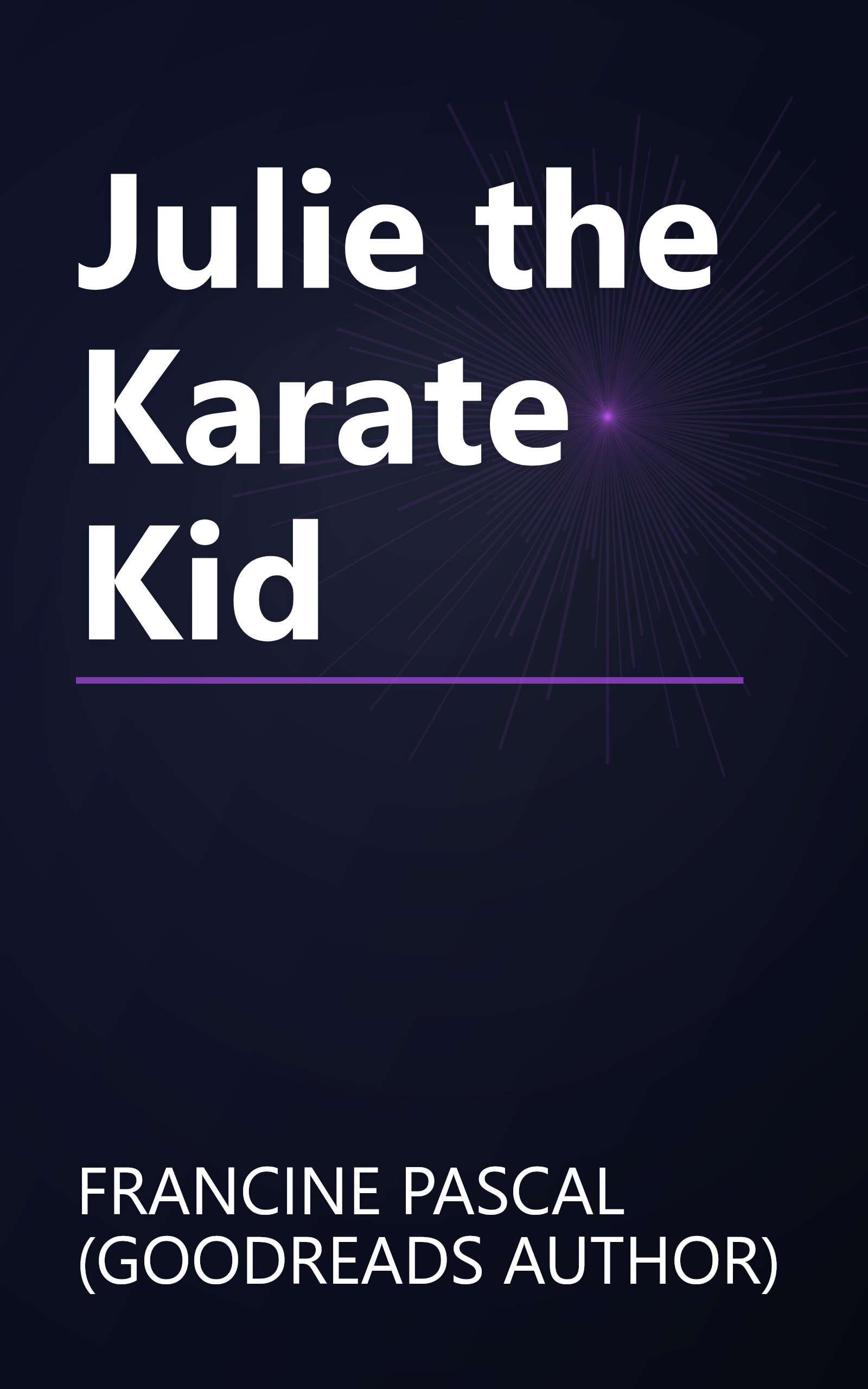Julie the Karate Kid book cover