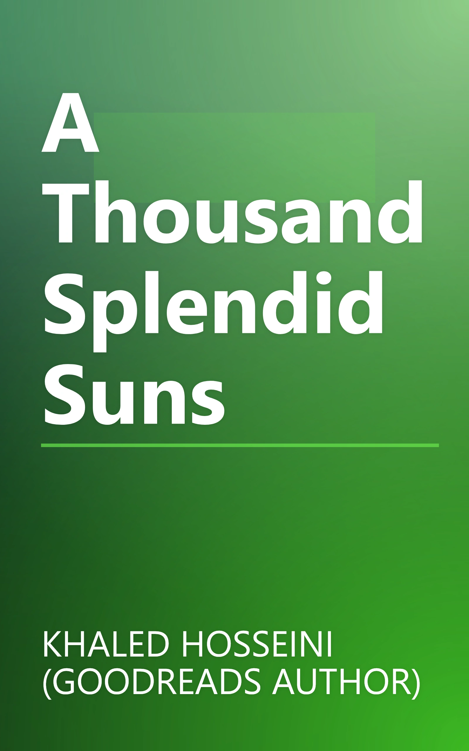 A Thousand Splendid Suns book cover