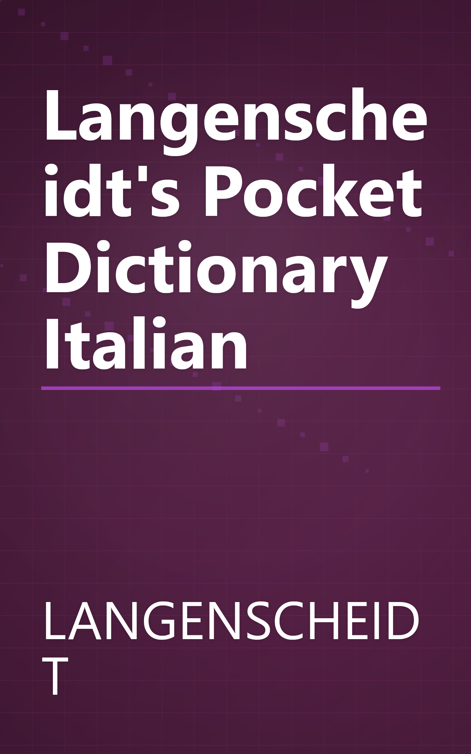 Langenscheidt's Pocket Dictionary Italian book cover