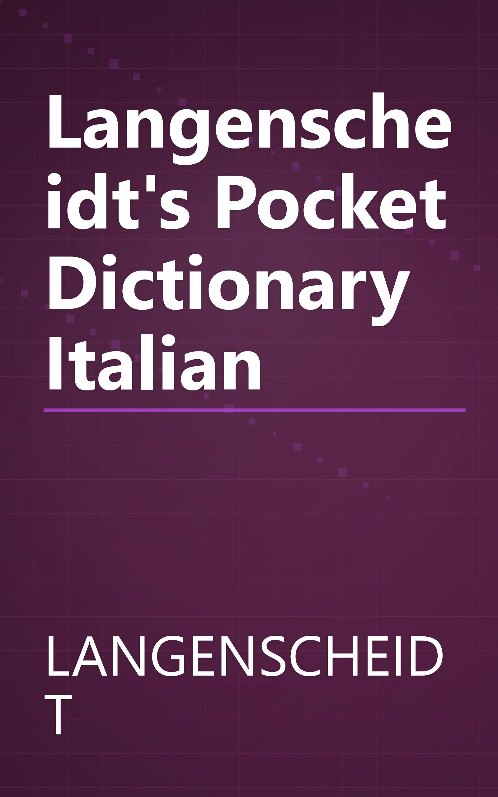 Langenscheidt's Pocket Dictionary Italian book cover