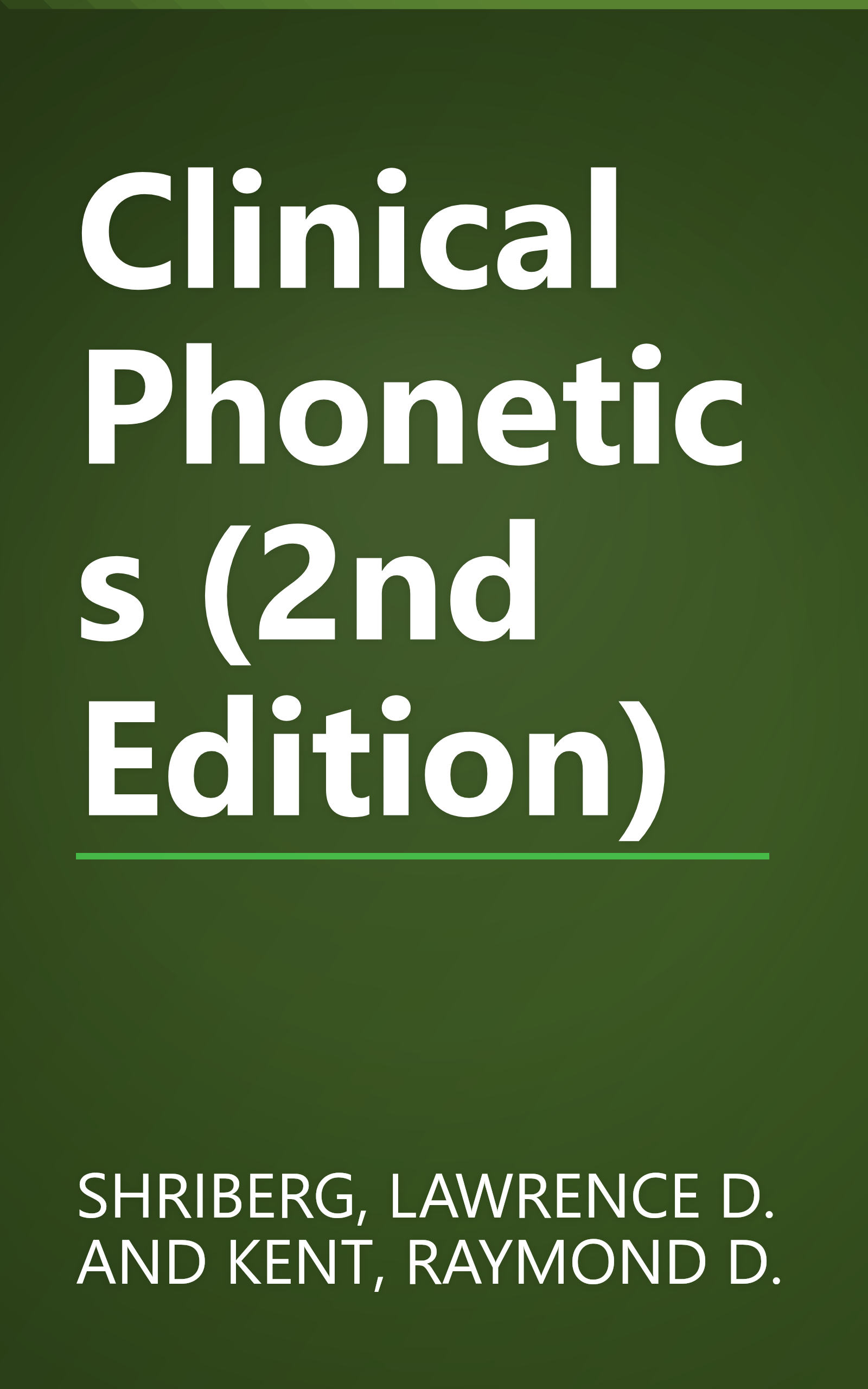 Clinical Phonetics (2nd Edition) book cover