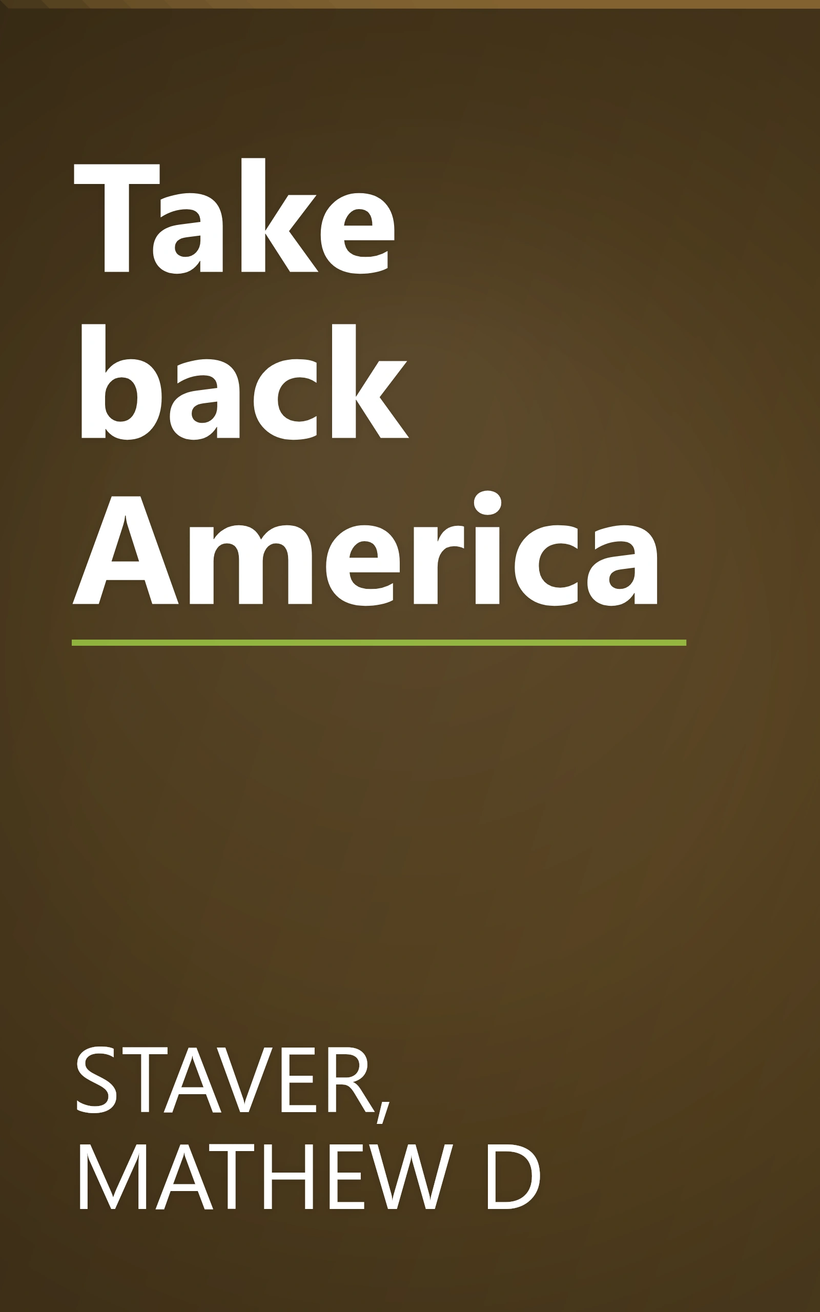 Take back America book cover