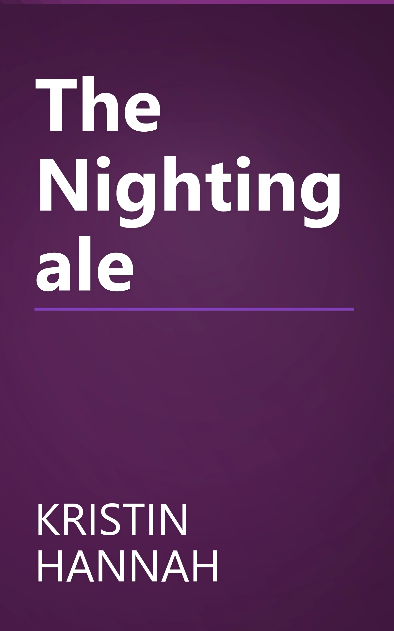 The Nightingale book cover