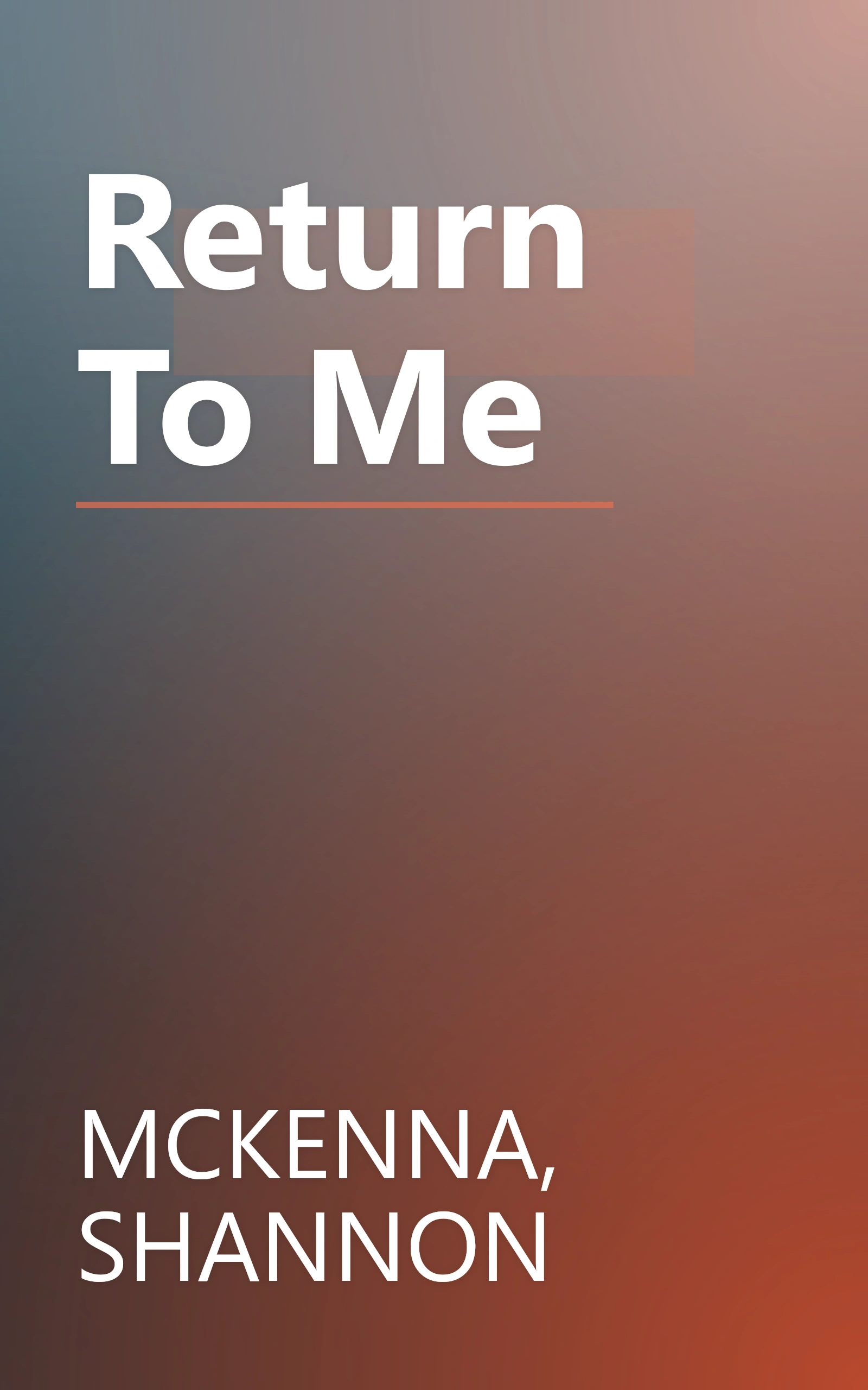 Return To Me book cover