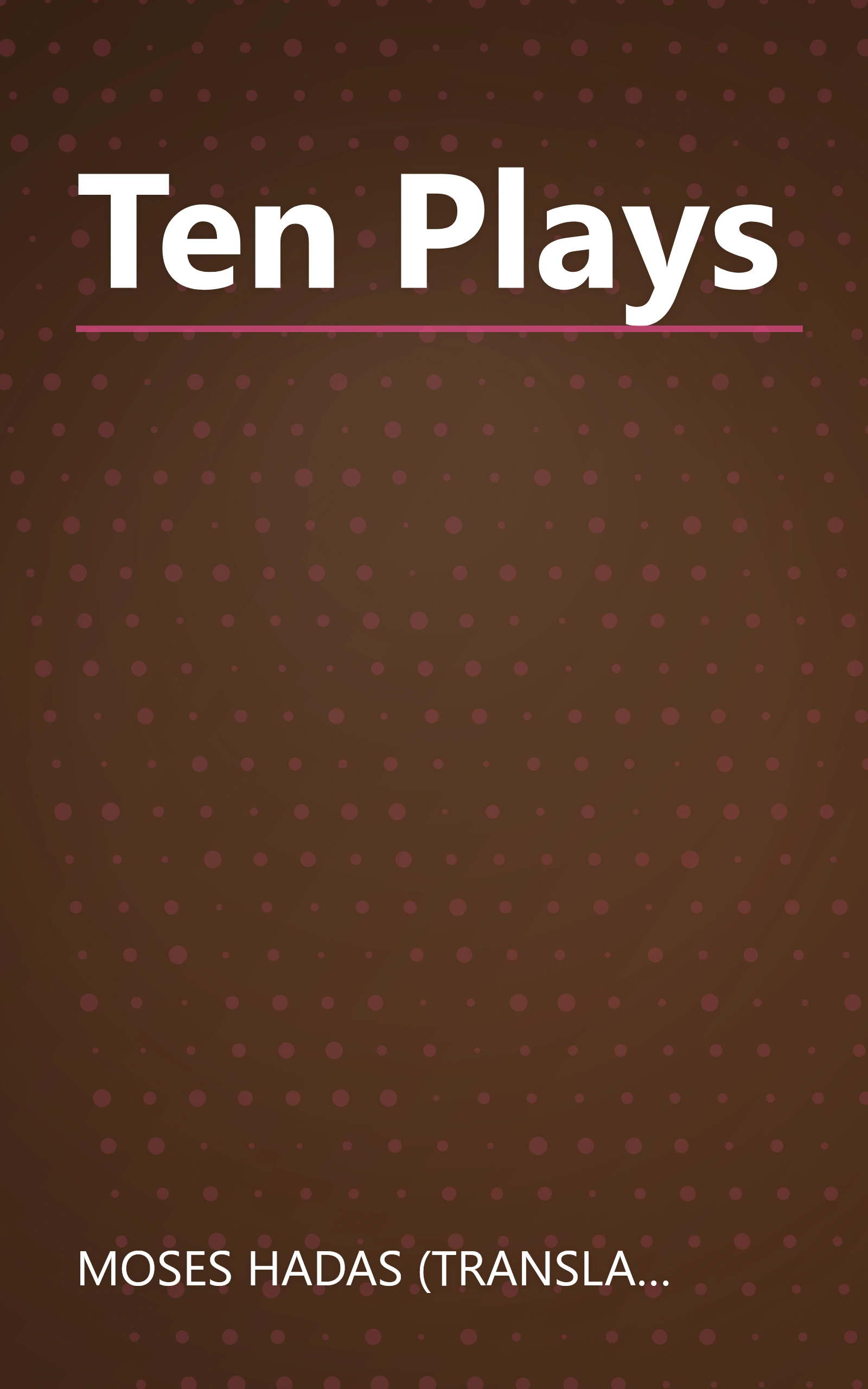 Ten Plays book cover