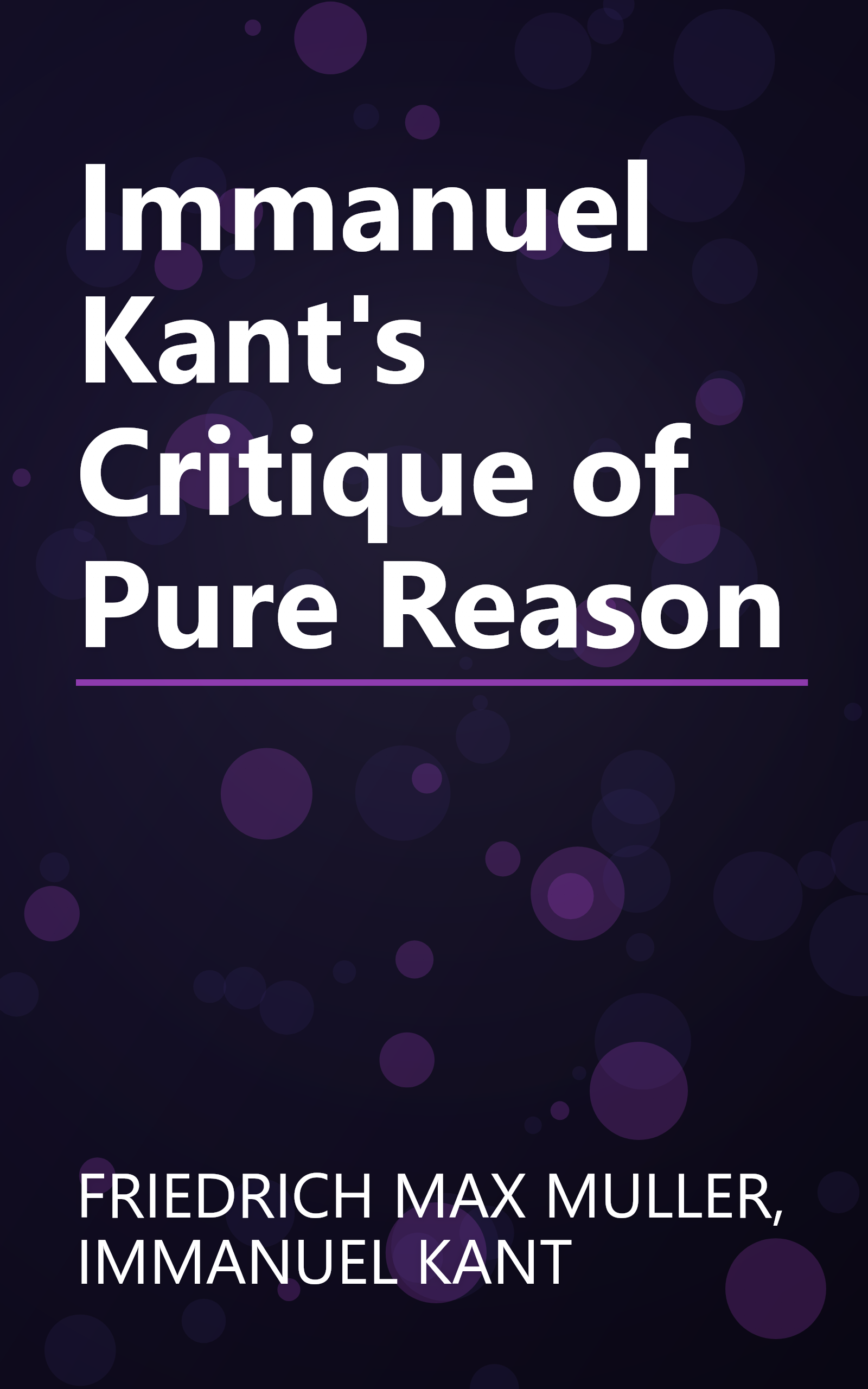 Immanuel Kant's Critique of Pure Reason book cover