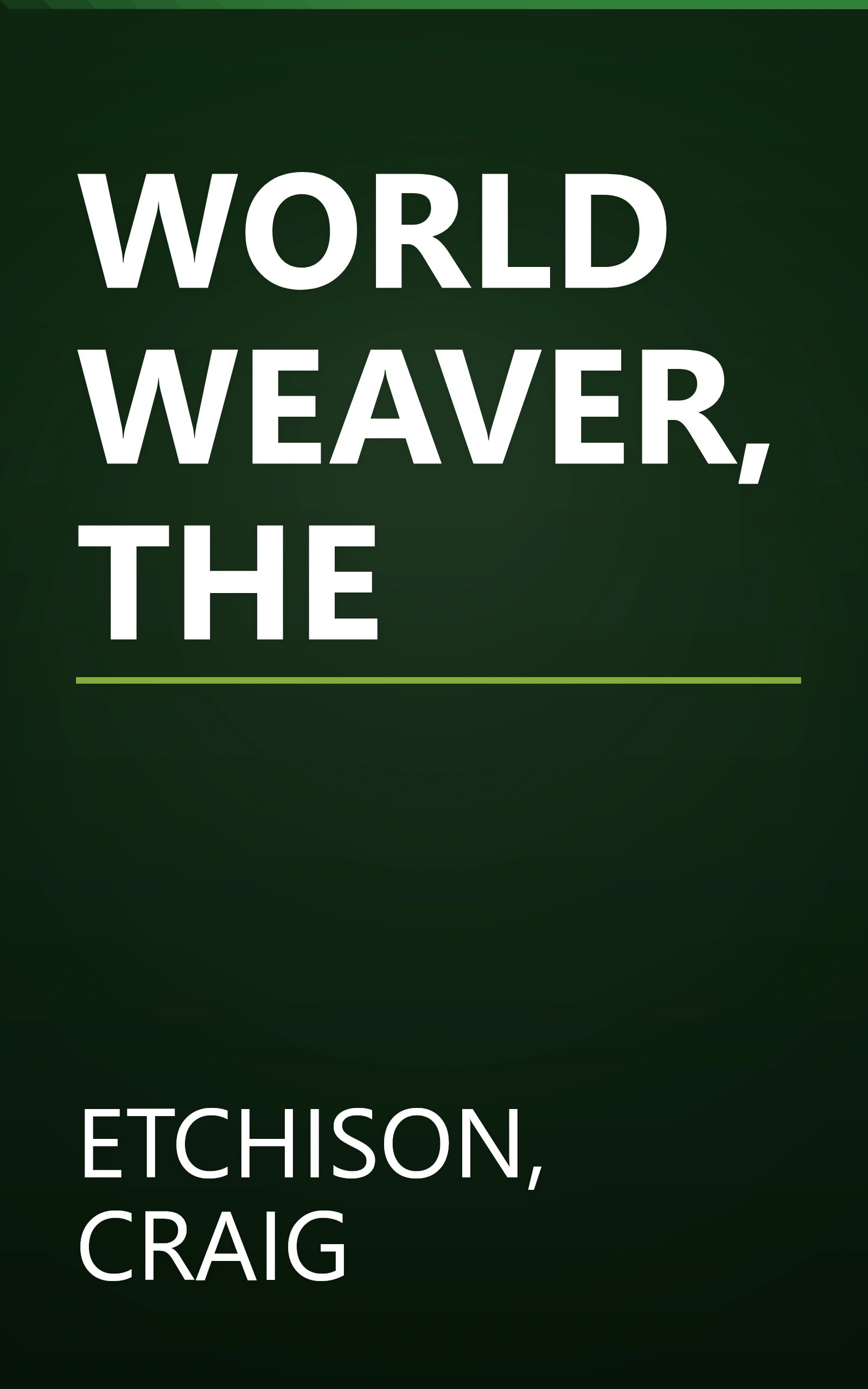 WORLD WEAVER, THE book cover