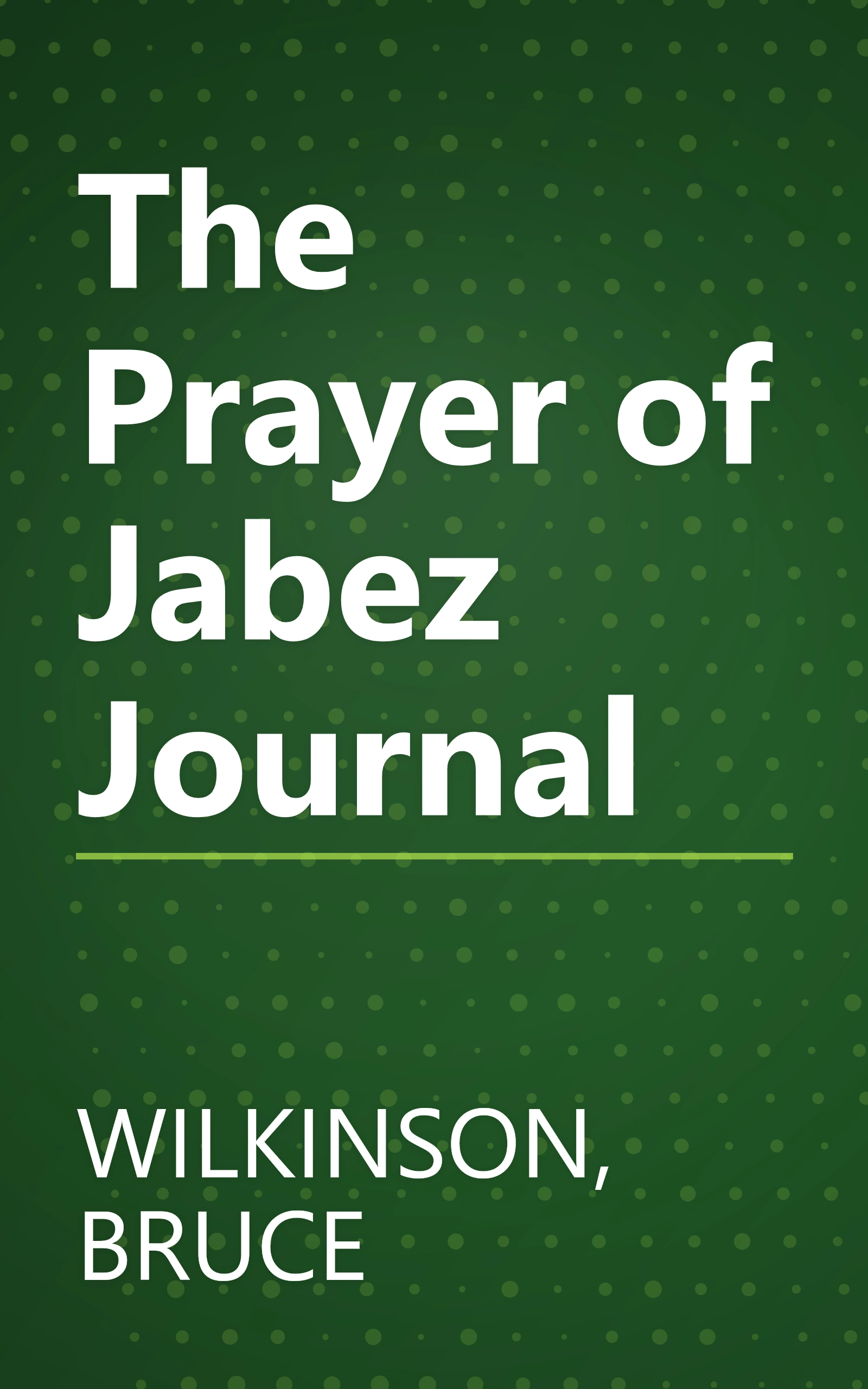 The Prayer of Jabez Journal book cover
