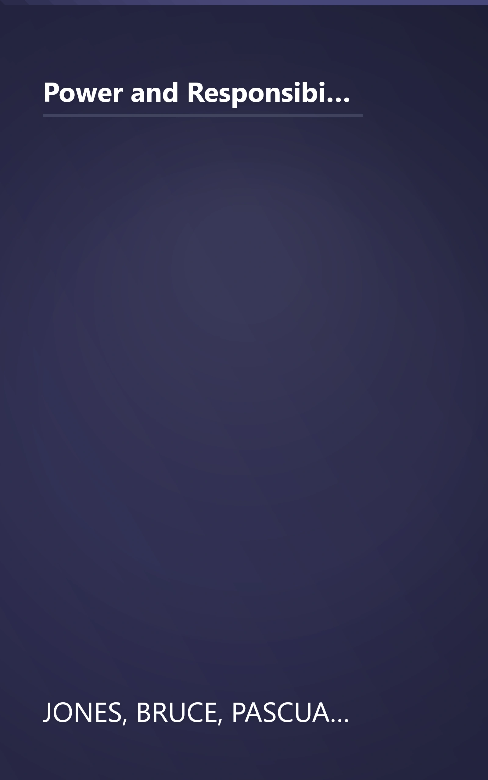 Power and Responsibility: Building International Order in an Era of Transnational Threats (Brookings Publications (All Titles)) book cover