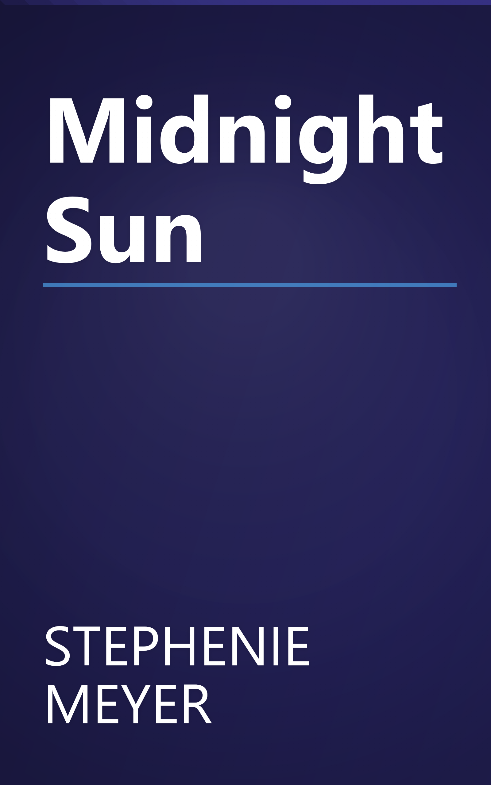 Midnight Sun book cover