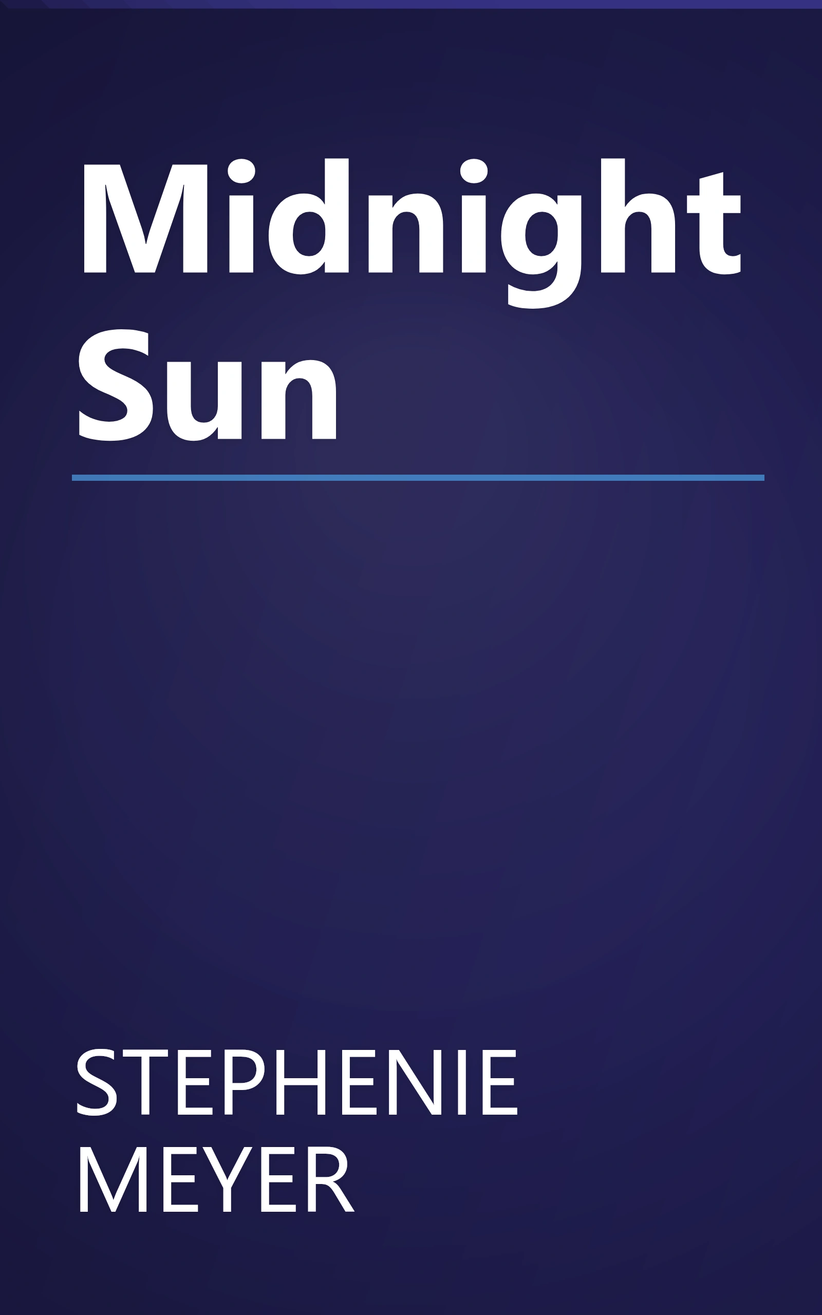 Midnight Sun book cover