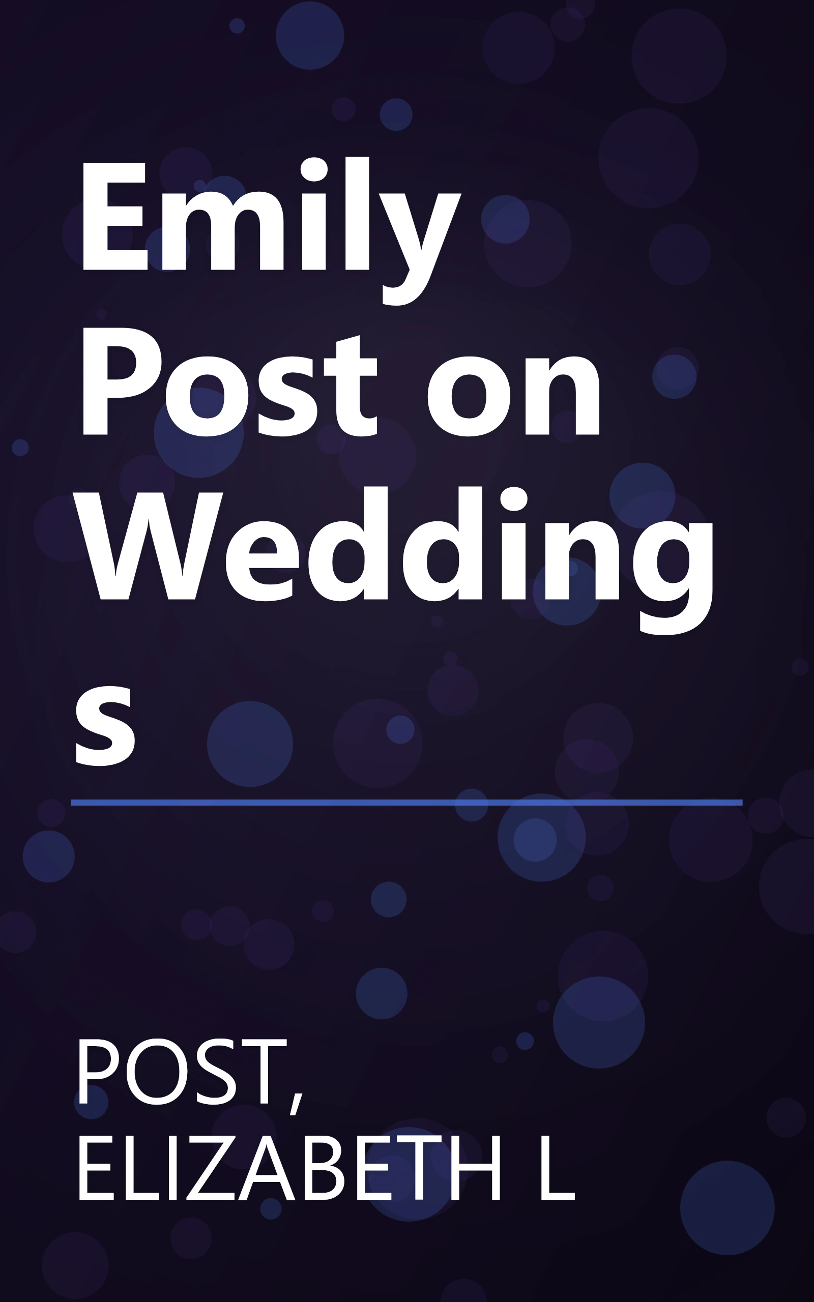 Emily Post on Weddings book cover