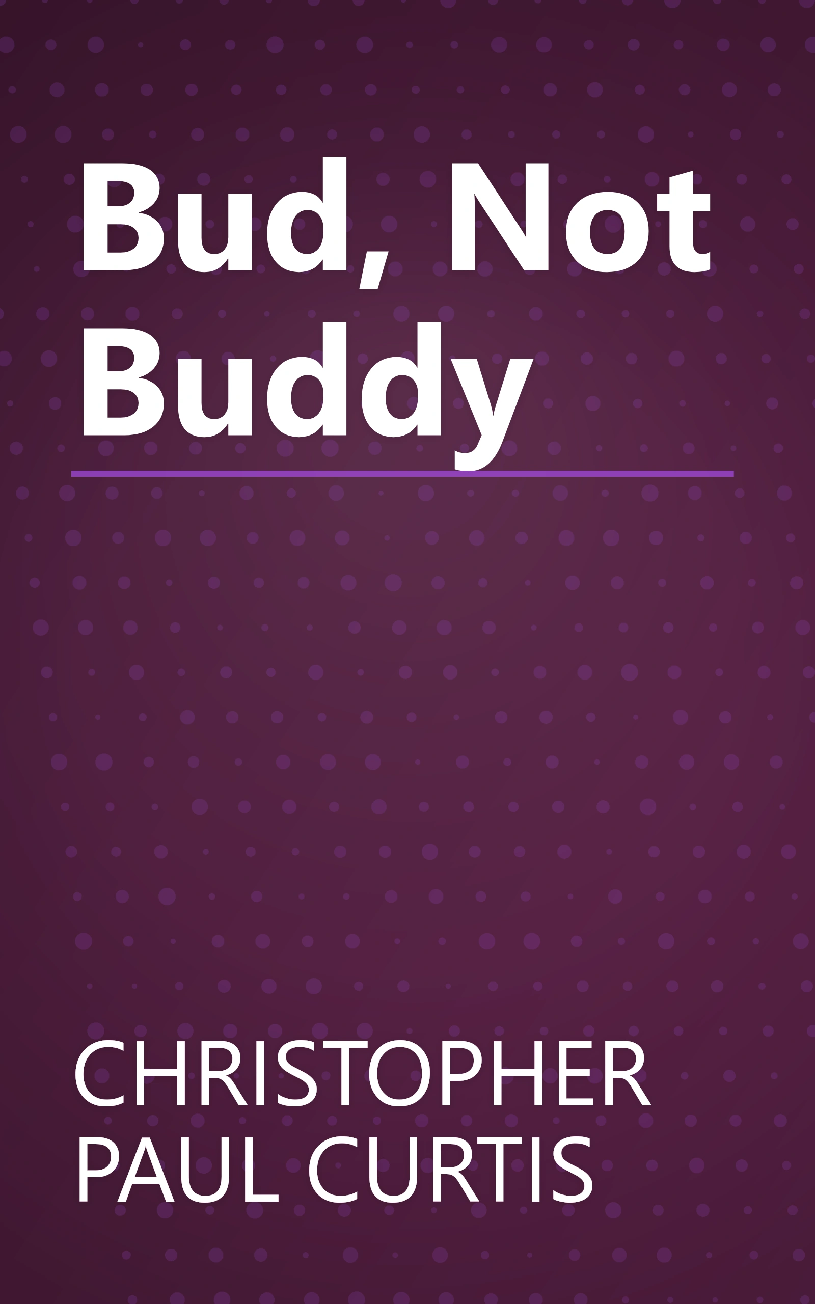 Bud, Not Buddy book cover