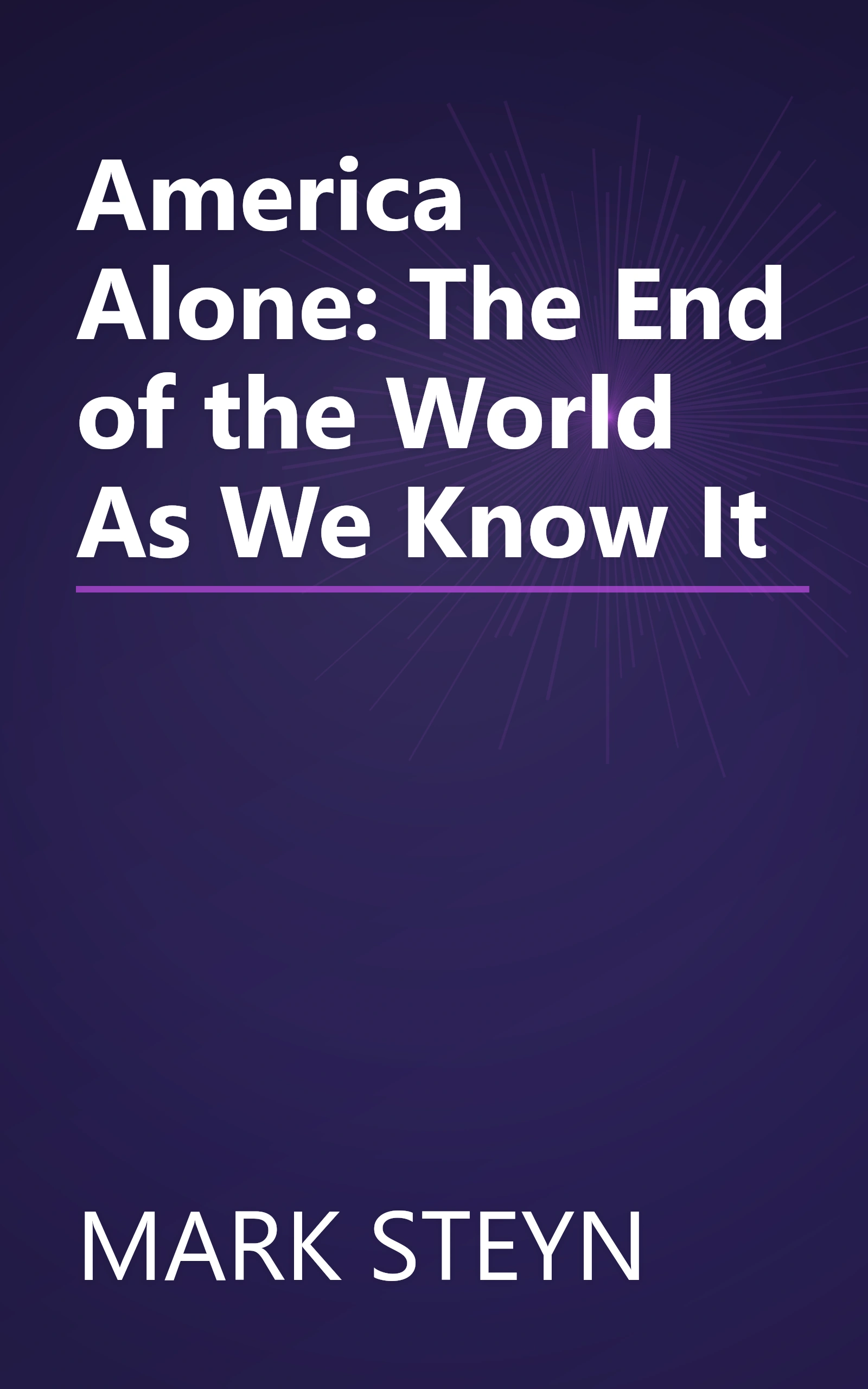 America Alone: The End of the World As We Know It book cover