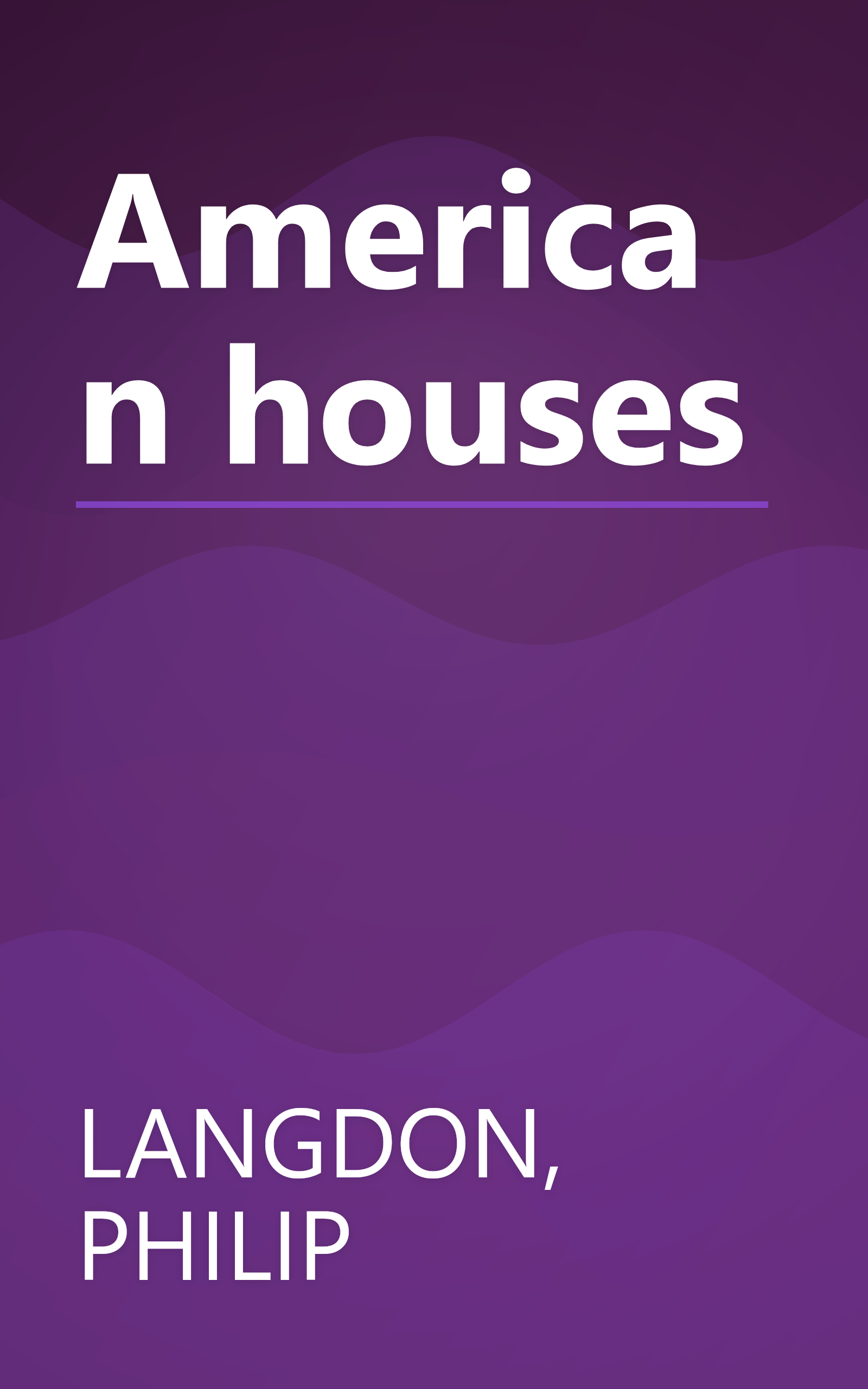 American houses book cover