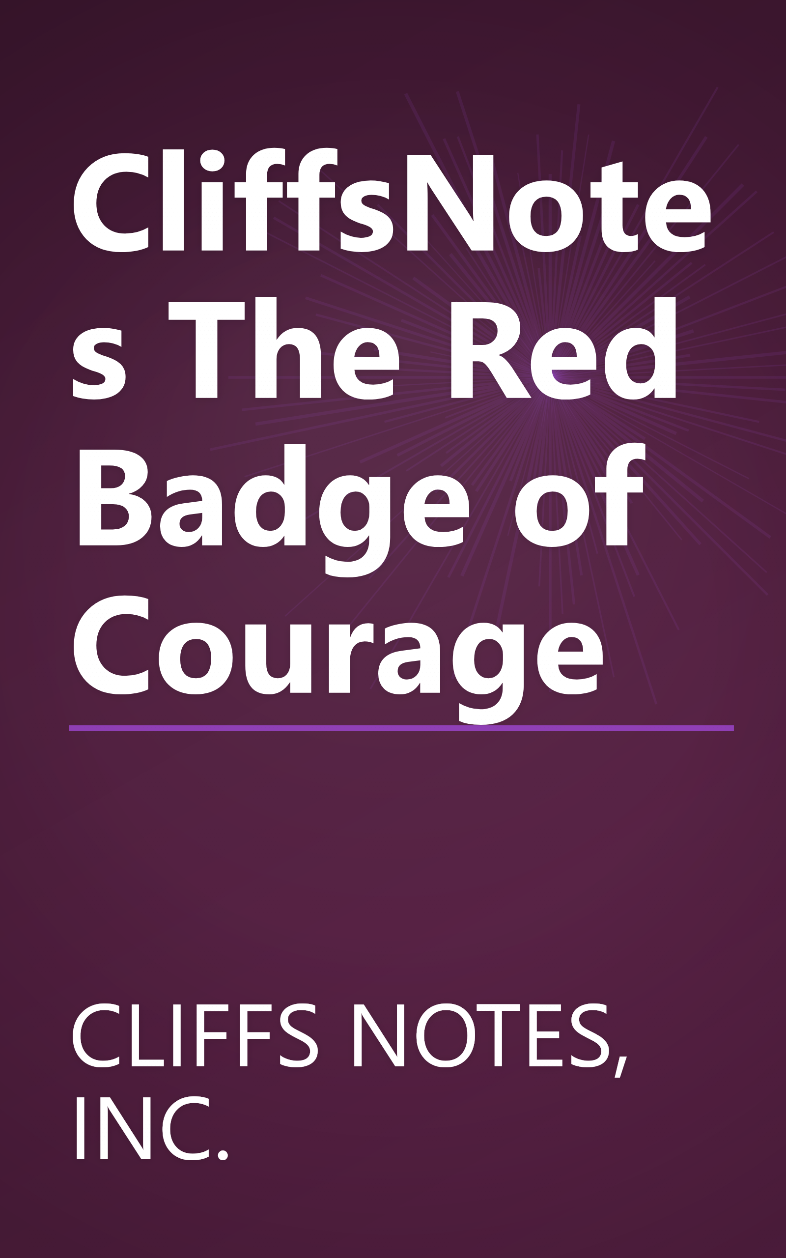 CliffsNotes The Red Badge of Courage book cover