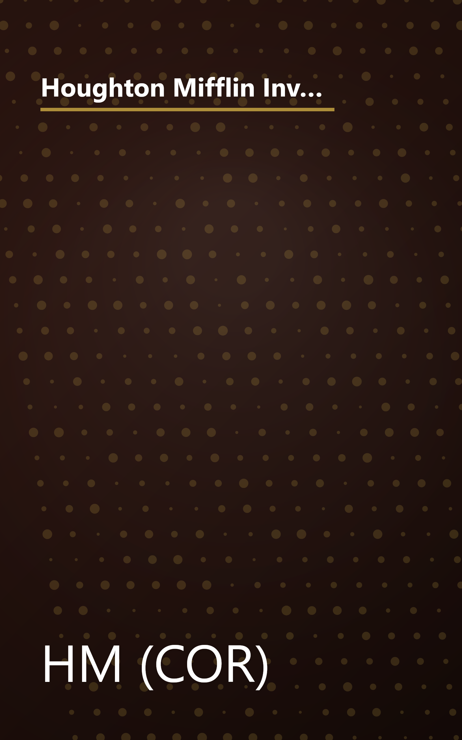 Houghton Mifflin Invitations to Literature: Rd Pback+ Wonder Worms 1.3 -Imp WONDER WORMS (Invitations to Lit 1996) book cover