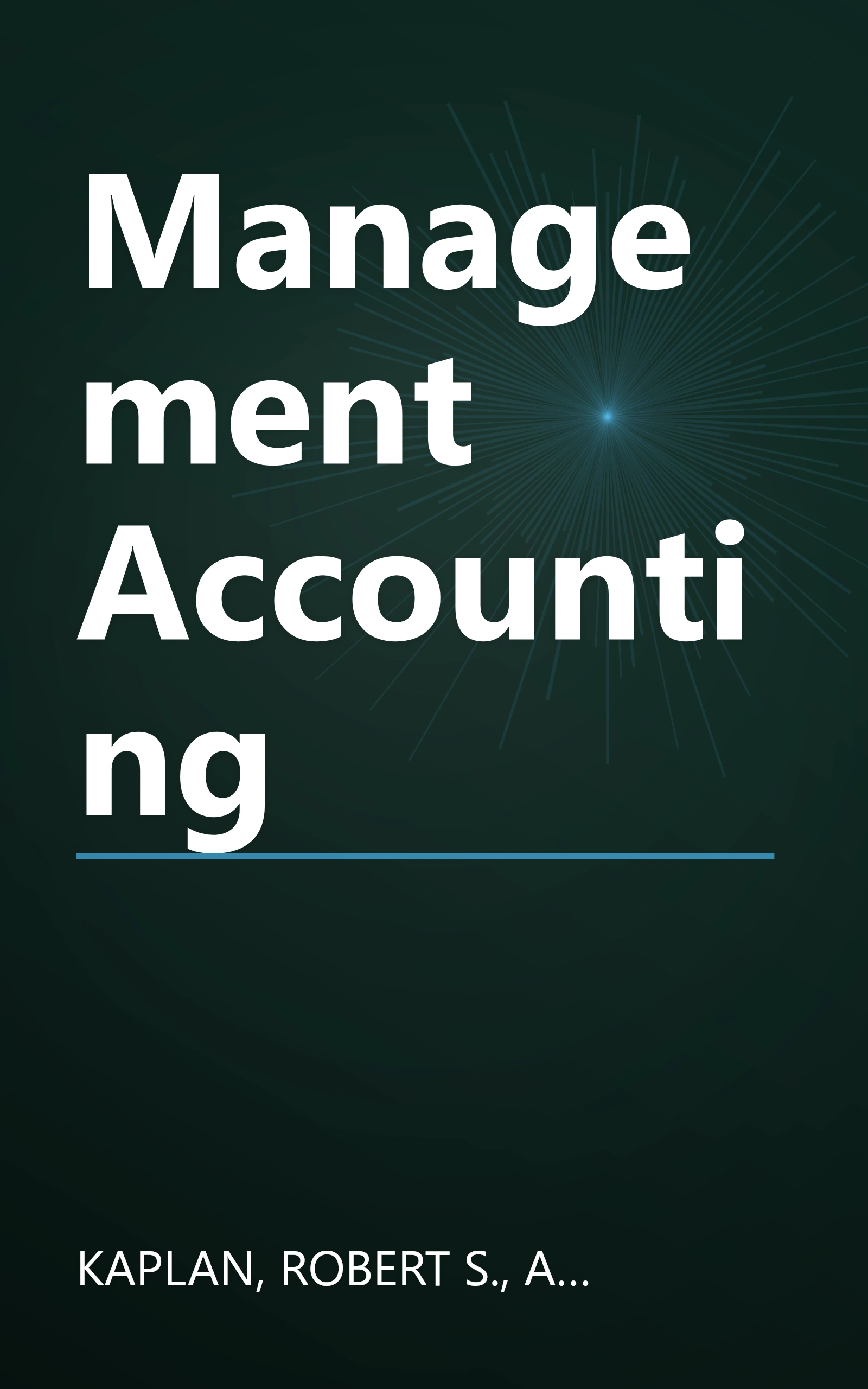 Management Accounting book cover