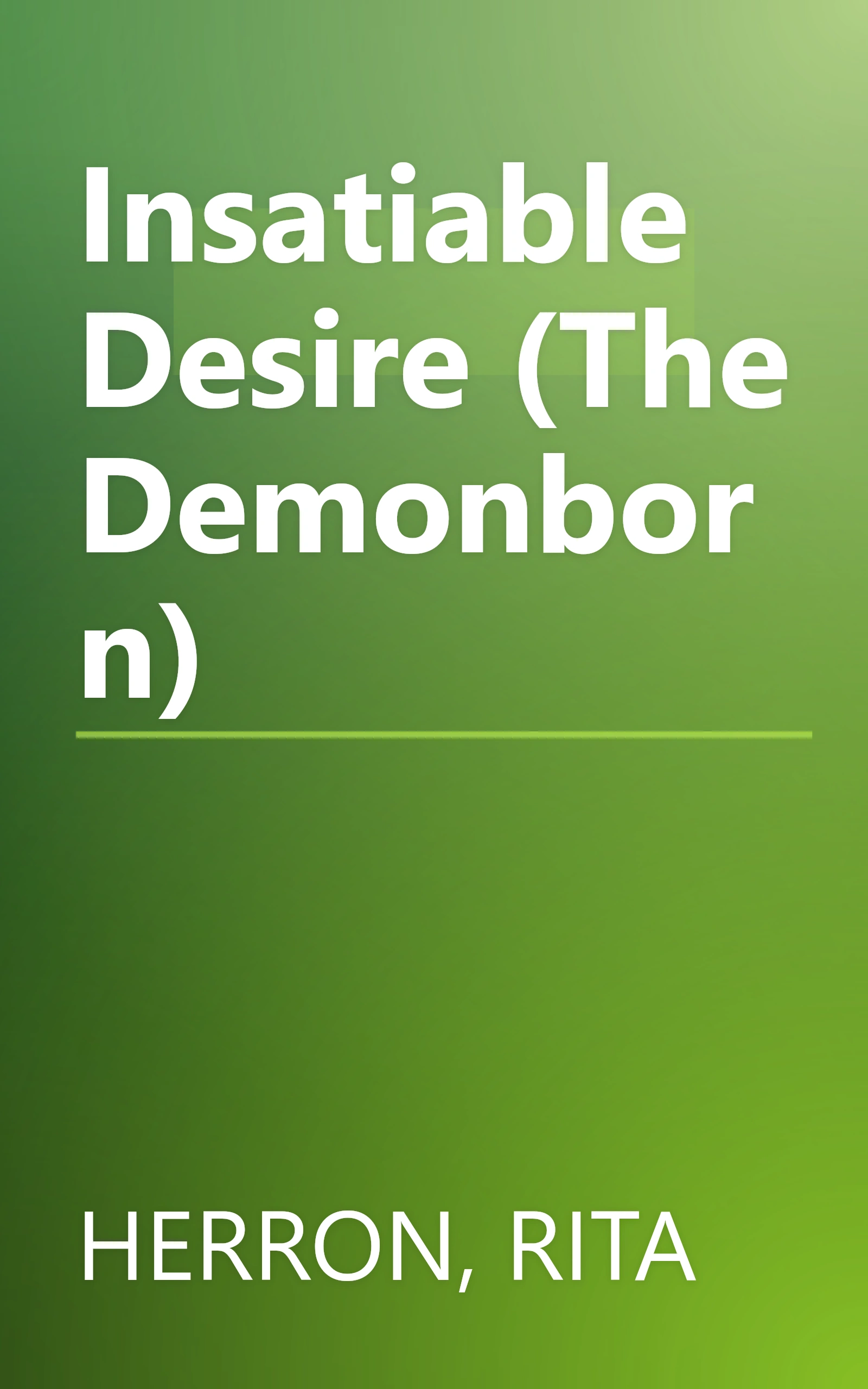 Insatiable Desire (The Demonborn) book cover